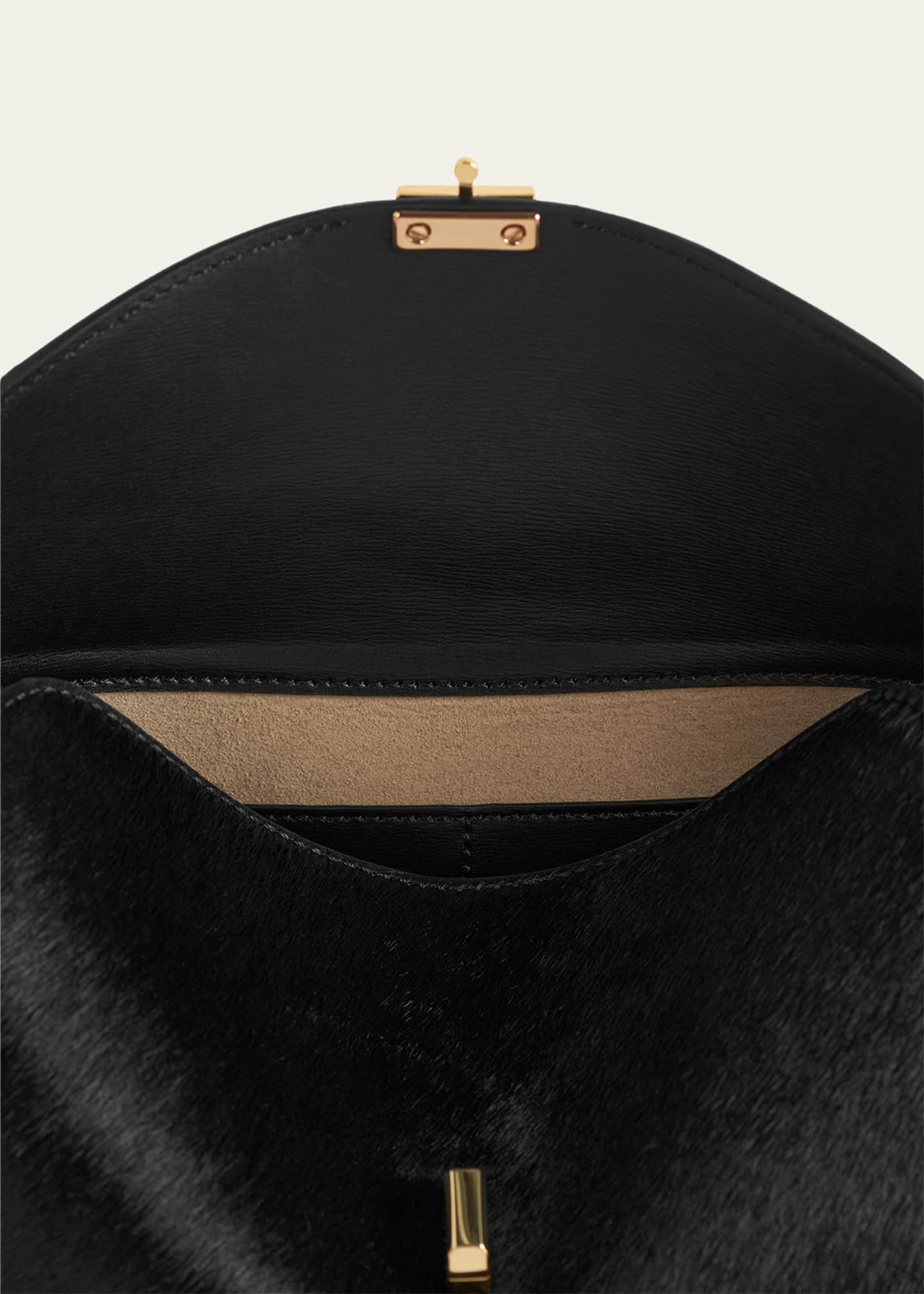 Toteme T Lock Flap Horsehair Clutch Bag - Bergdorf Goodman