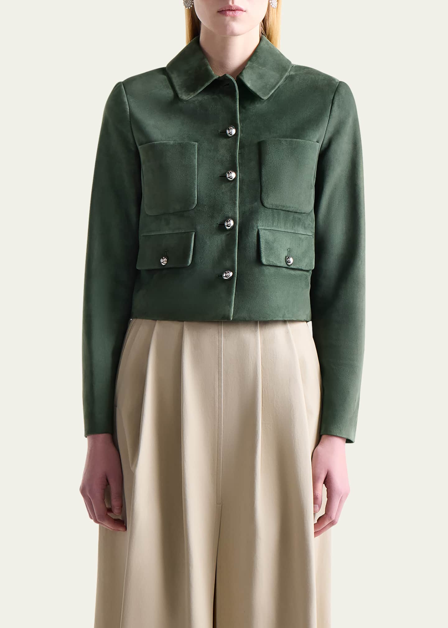 Altuzarra Astley Suede Patch Pocket Jacket - Bergdorf Goodman