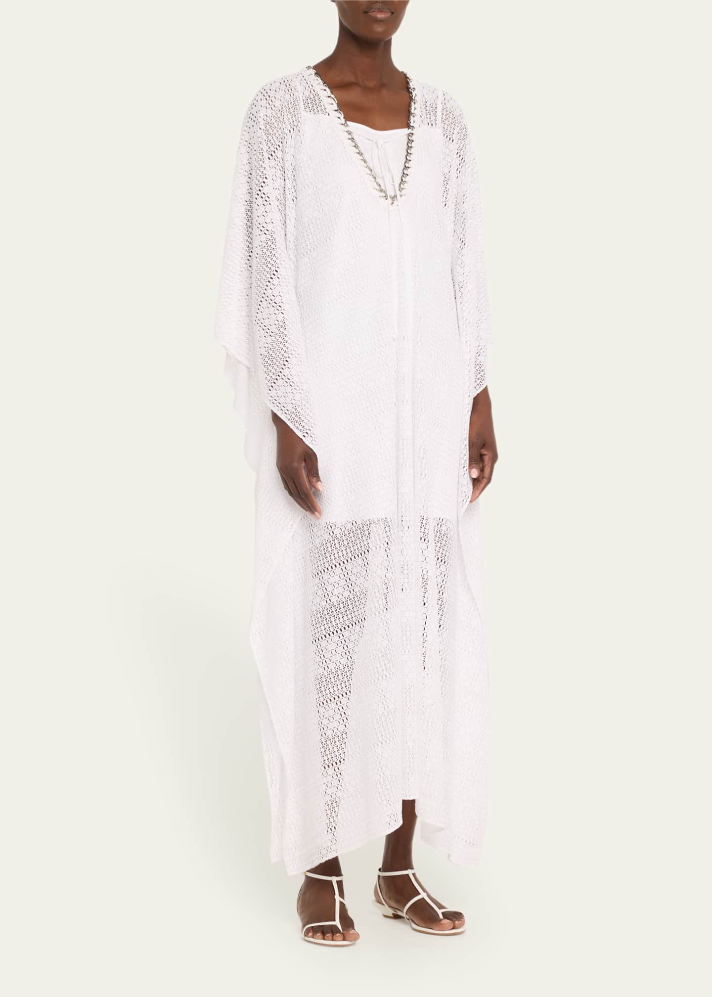 Kobi Halperin Ruth Chain-Trim Pointelle Maxi Dress - Bergdorf Goodman