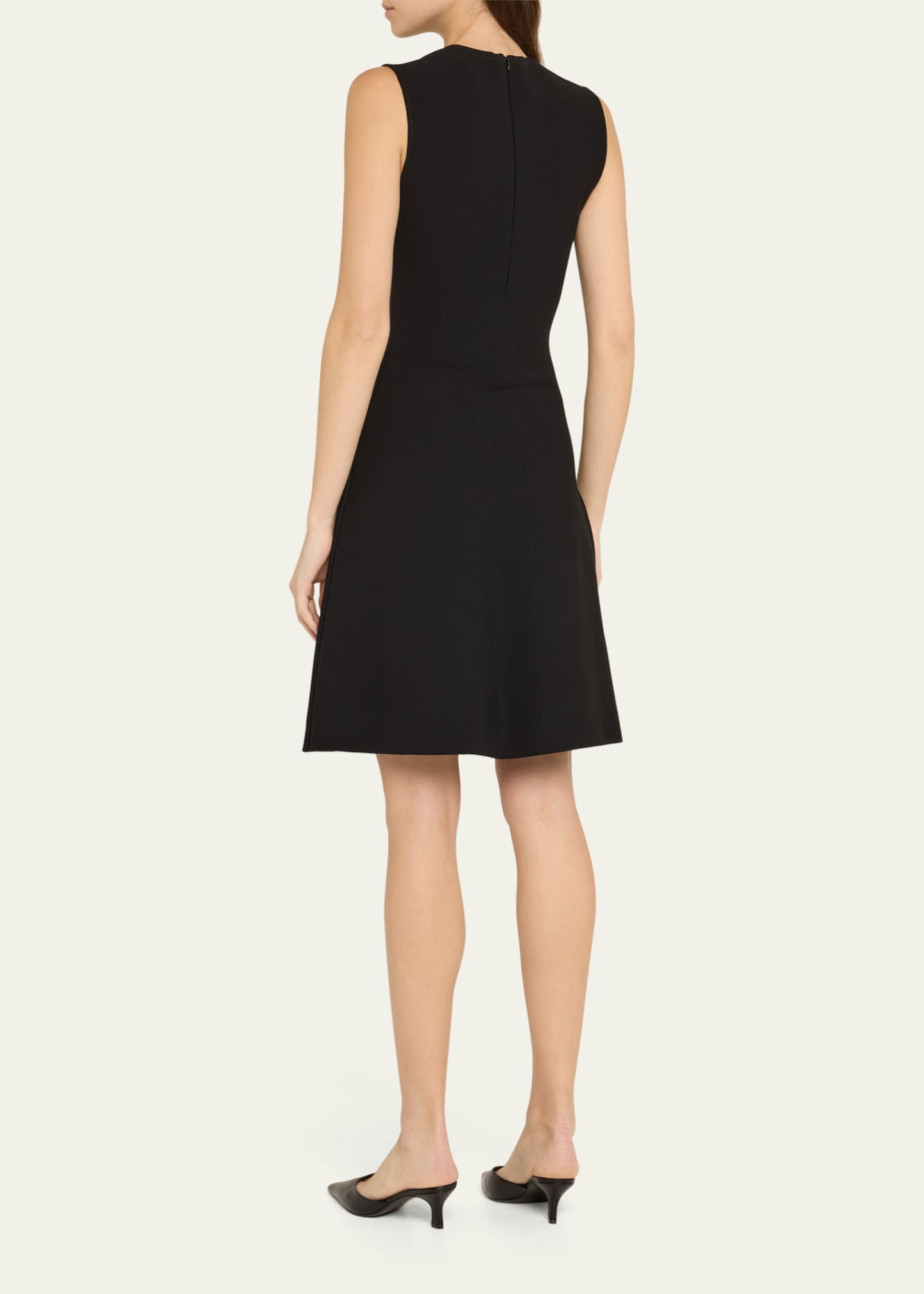 Lela Rose Penelope Rose Applique Knit Sleeveless Dress - Bergdorf Goodman