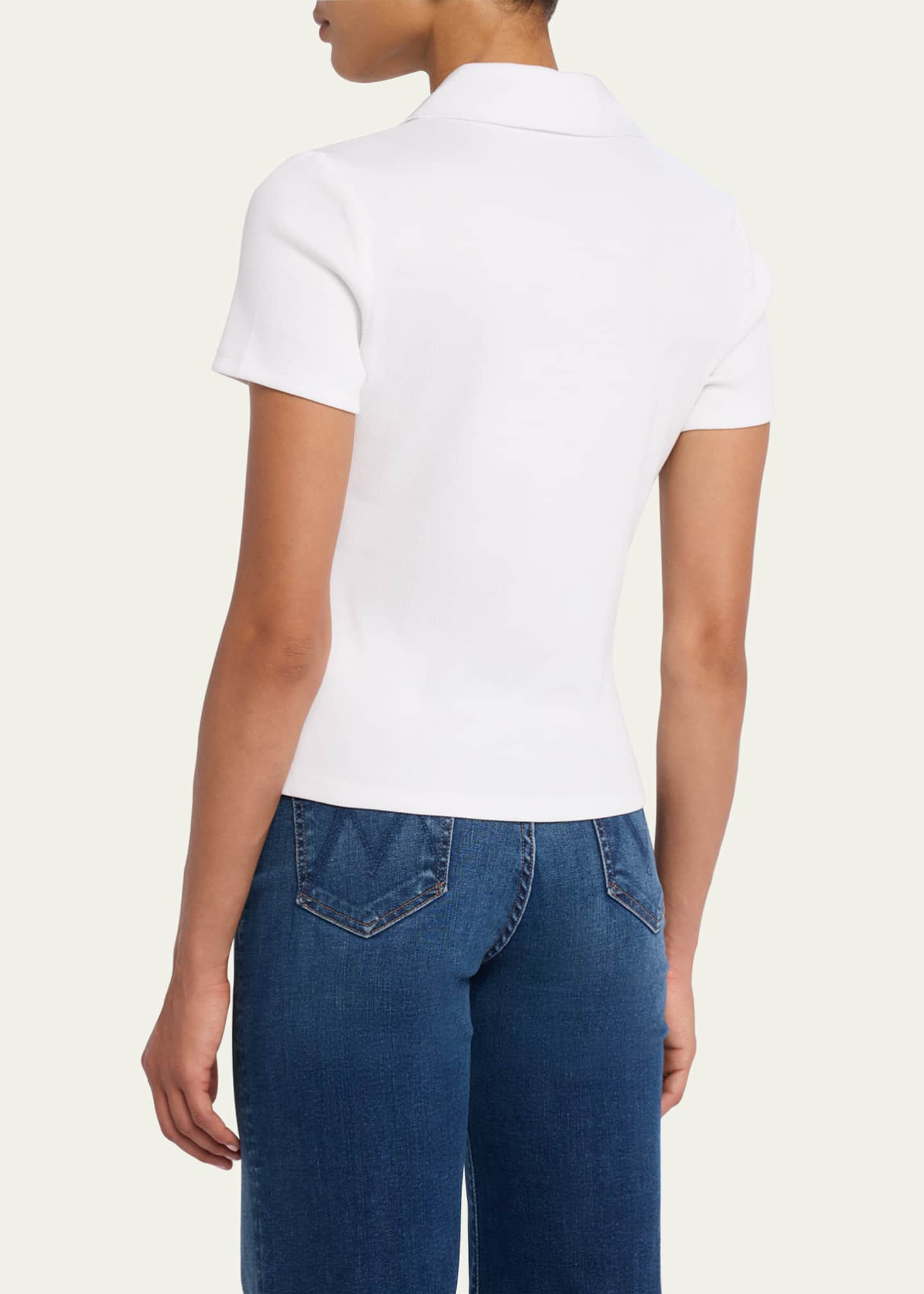Veronica Beard Kearney Short-Sleeve Polo Tee - Bergdorf Goodman