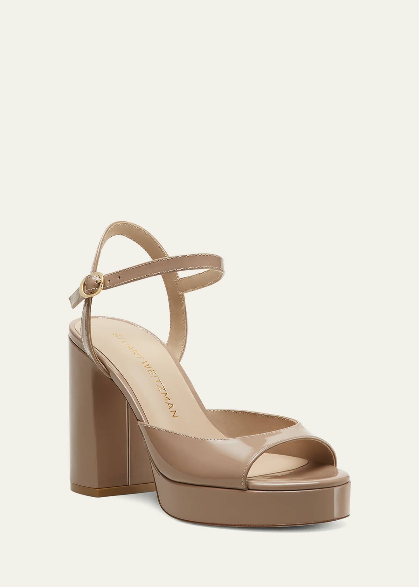 Stuart Weitzman Dayna II Leather Platform Sandals - Bergdorf Goodman
