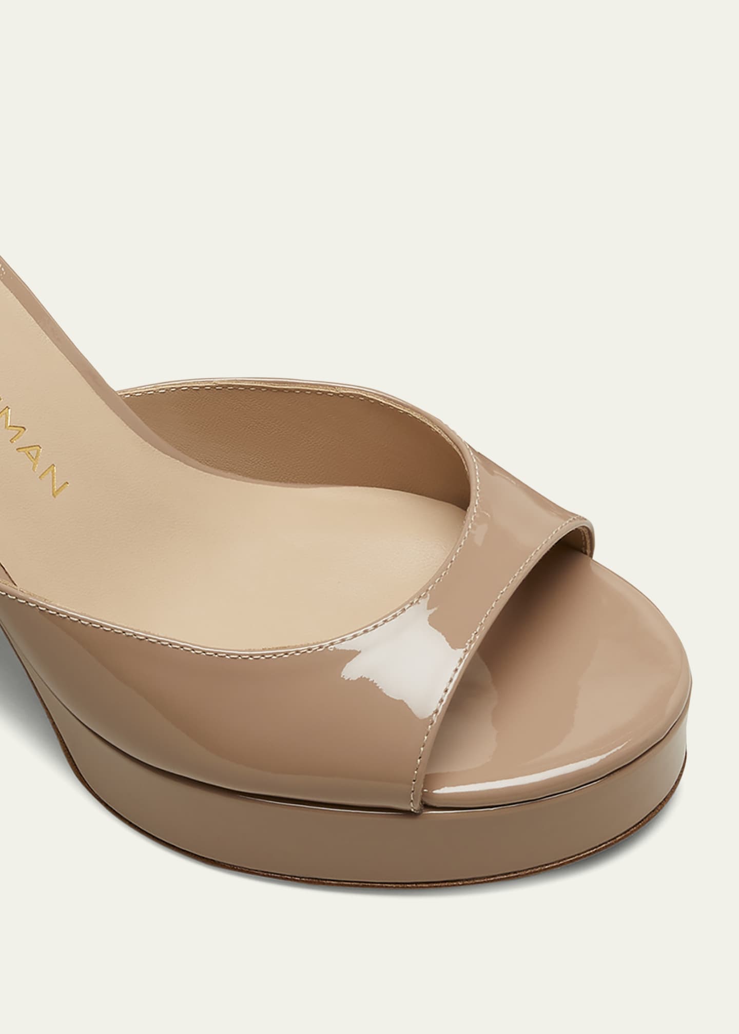 Stuart Weitzman Dayna II Leather Platform Sandals - Bergdorf Goodman