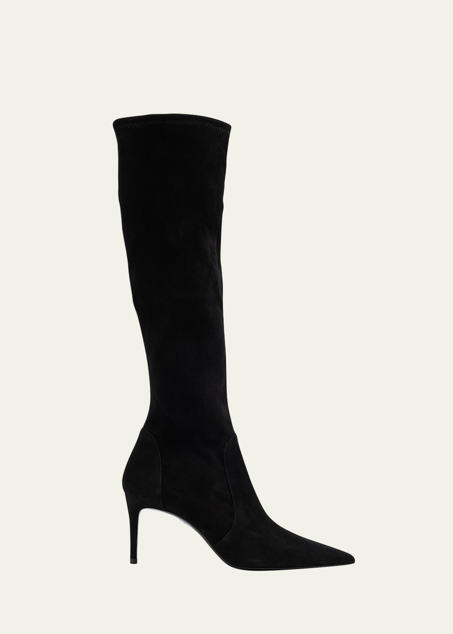 Stuart Weitzman Stuart Power Suede Stiletto Knee Boots - Bergdorf Goodman