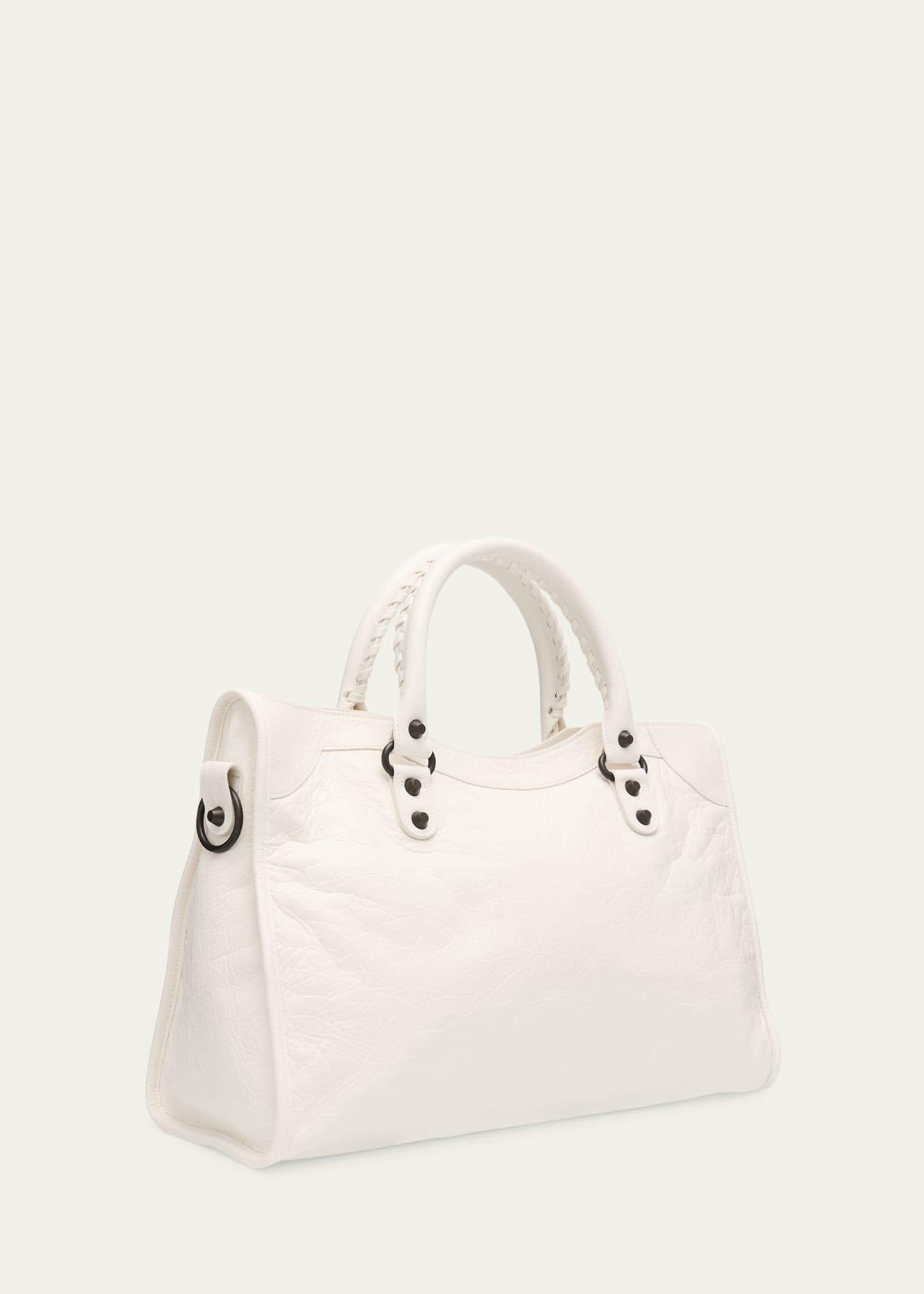 Balenciaga Le City Medium Crinkled Leather Top-Handle Bag - Bergdorf ...