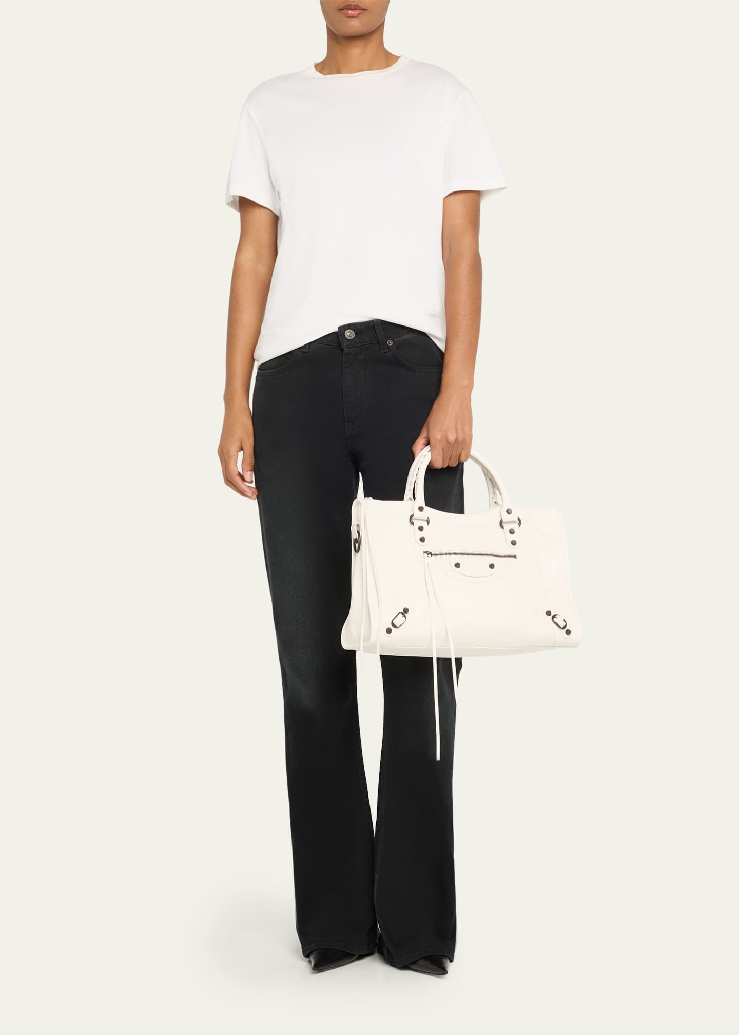Balenciaga Le City Medium Crinkled Leather Top-Handle Bag - Bergdorf ...