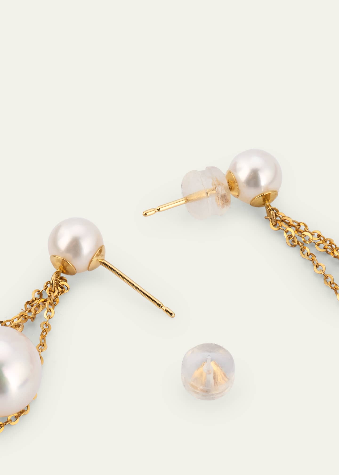 ATLAS LOVE 18K Yellow Gold Chrysalis Pearl Waterfall Earrings ...