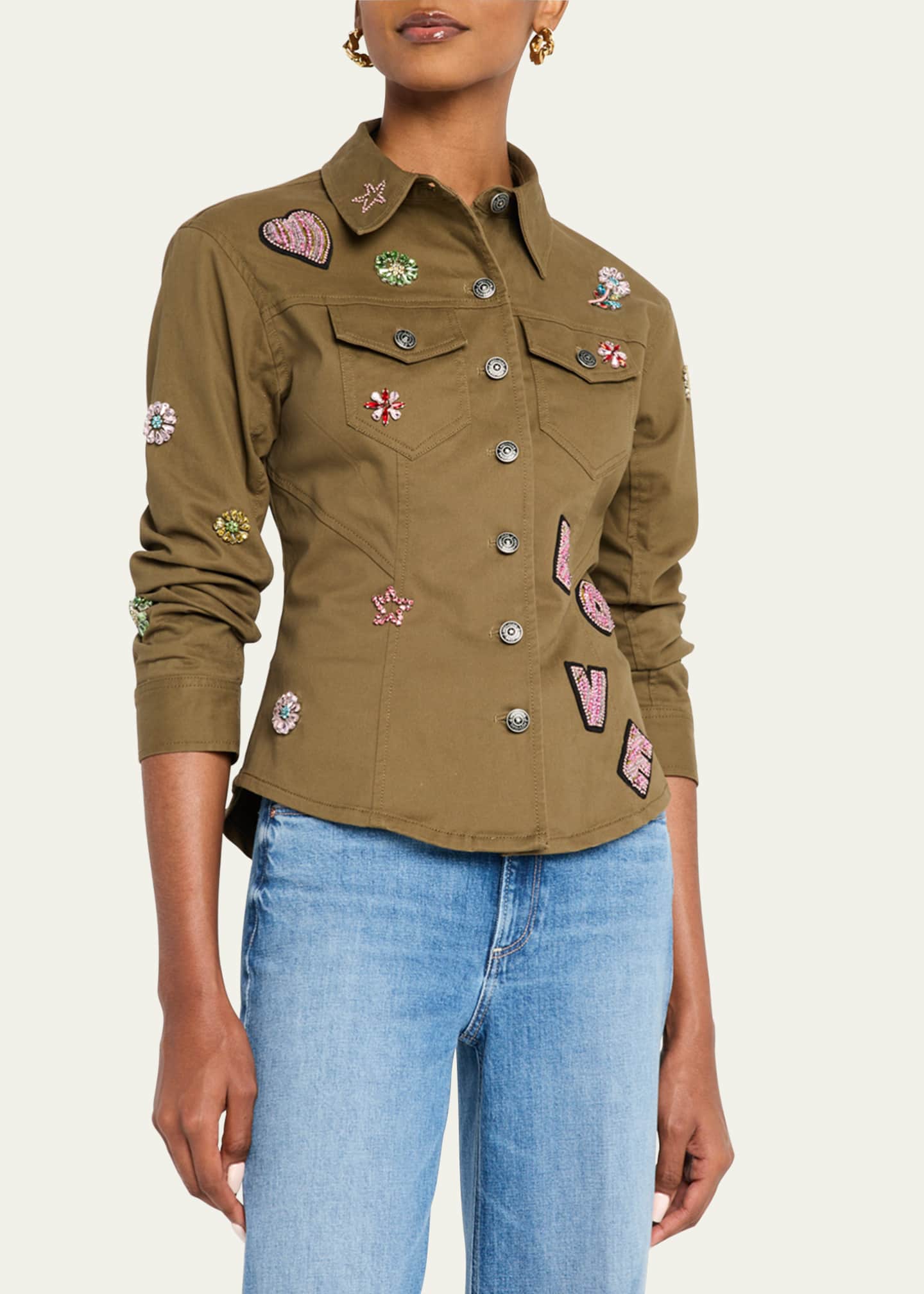 Cinq a Sept Canyon Ditsy Love Scrunched Jacket - Bergdorf Goodman
