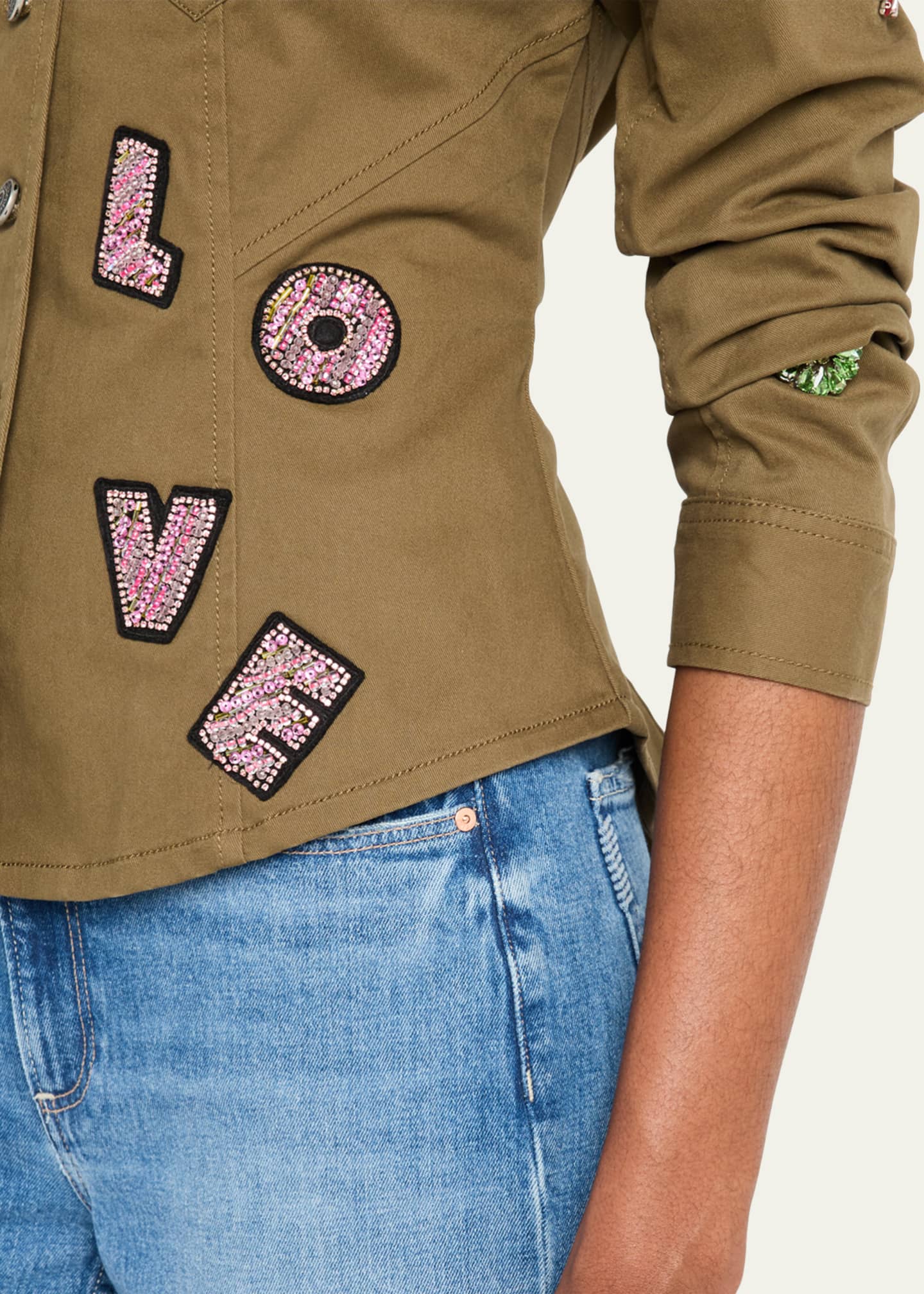 Cinq a Sept Canyon Ditsy Love Scrunched Jacket - Bergdorf Goodman