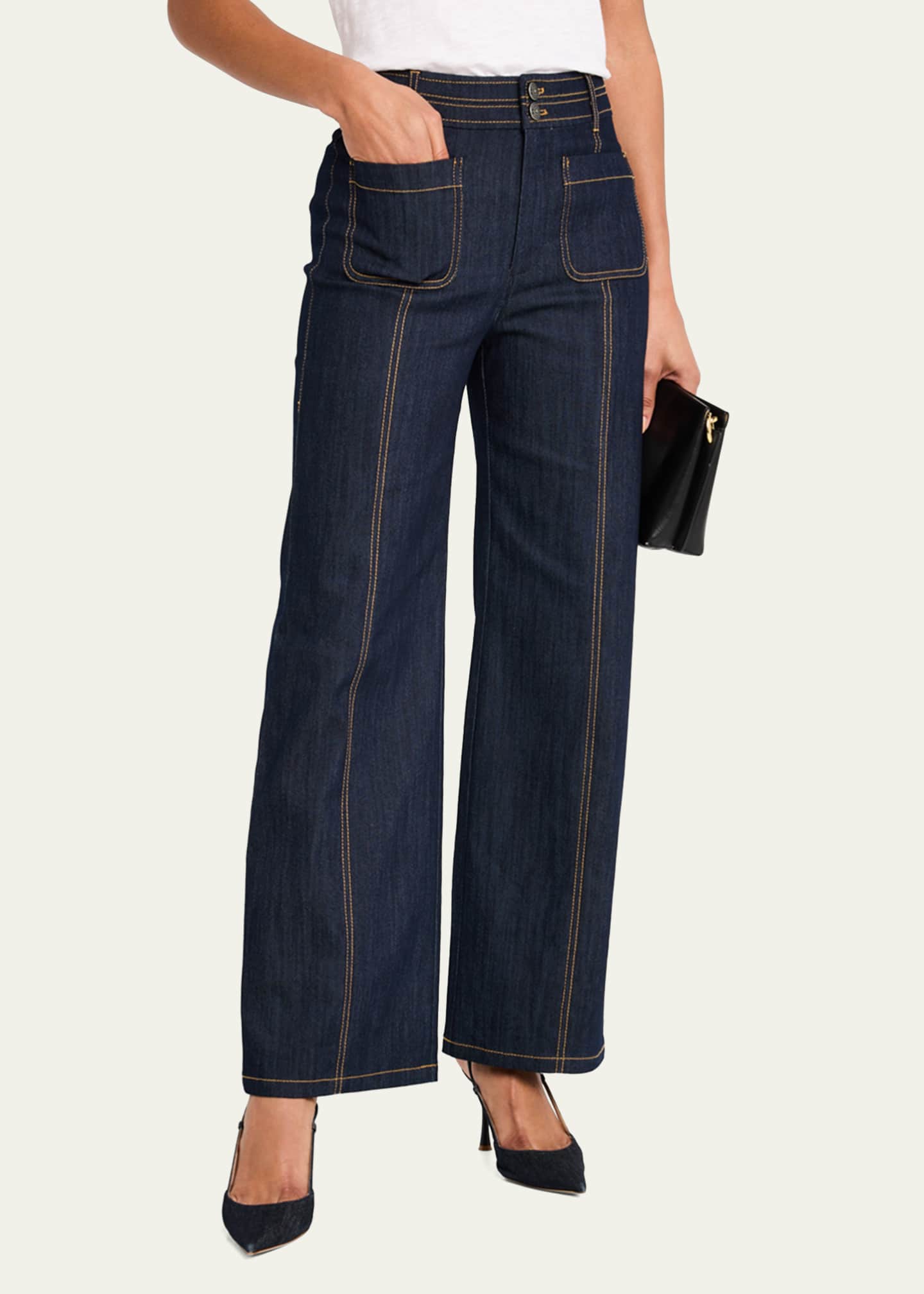 Cinq a Sept Dorothea Wide-Leg Jeans - Bergdorf Goodman