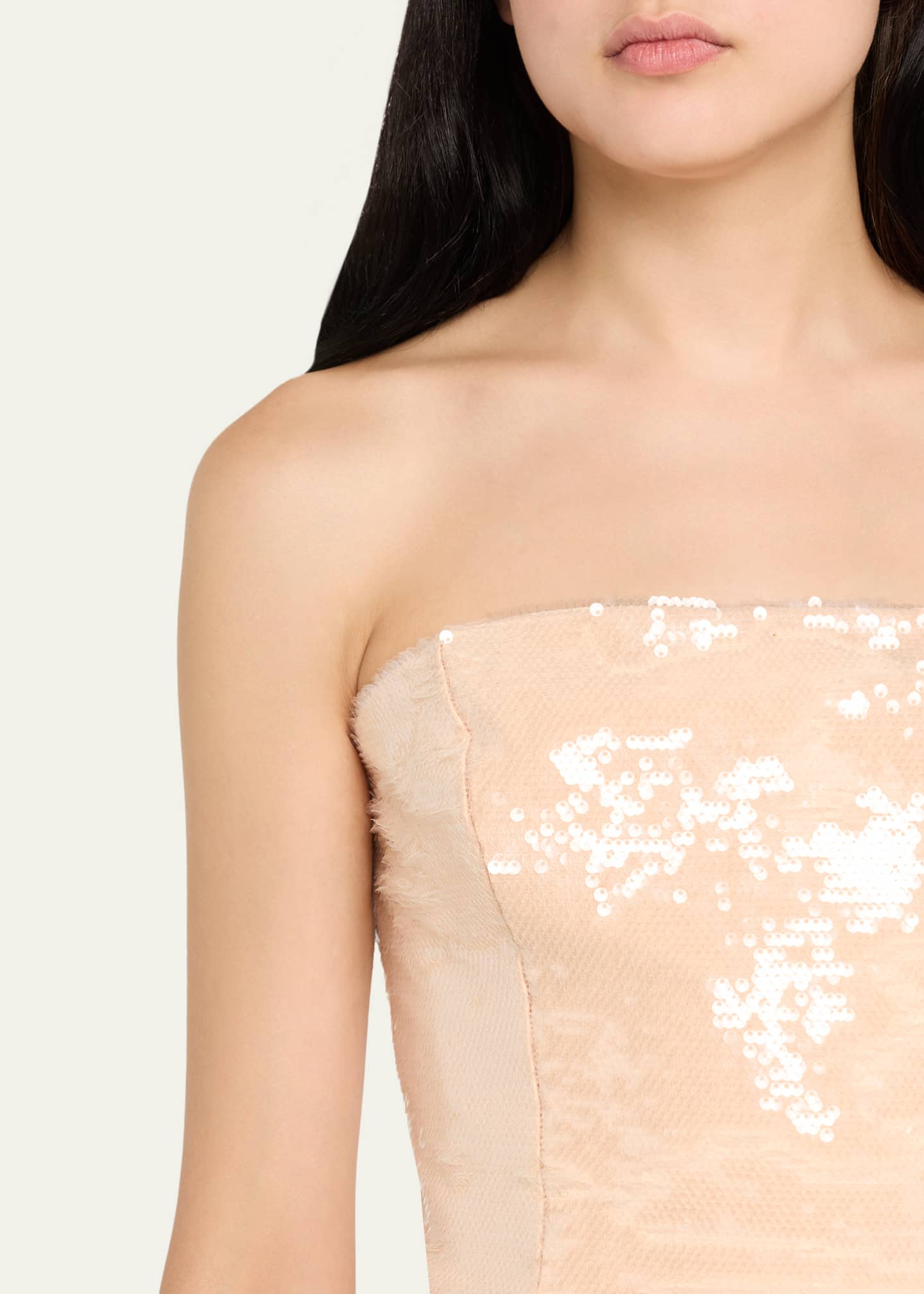 LaQuan Smith Sequin Corset Bustier Top - Bergdorf Goodman
