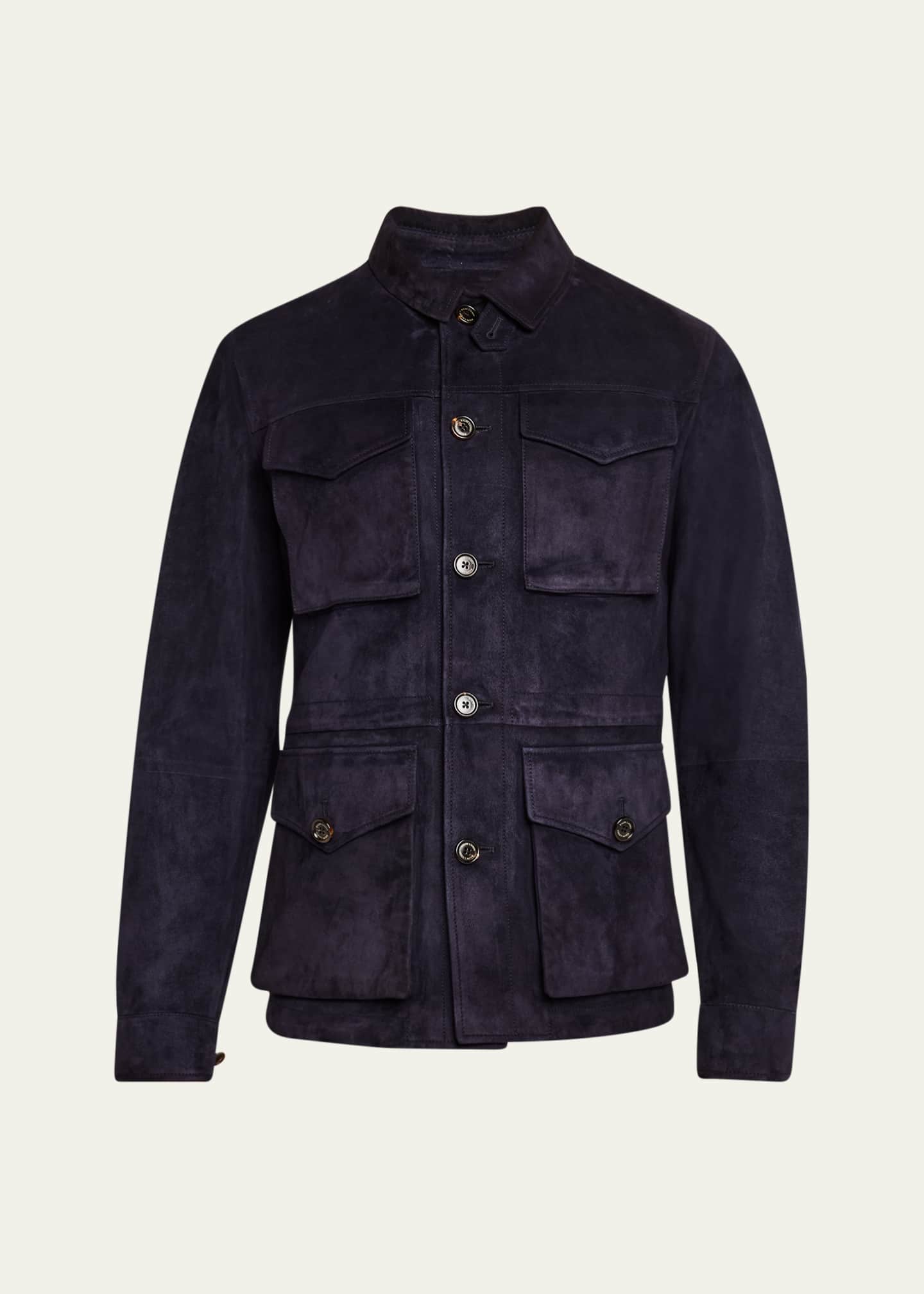 Ralph Lauren Purple Label Men's Crawford Suede Field Jacket - Bergdorf ...