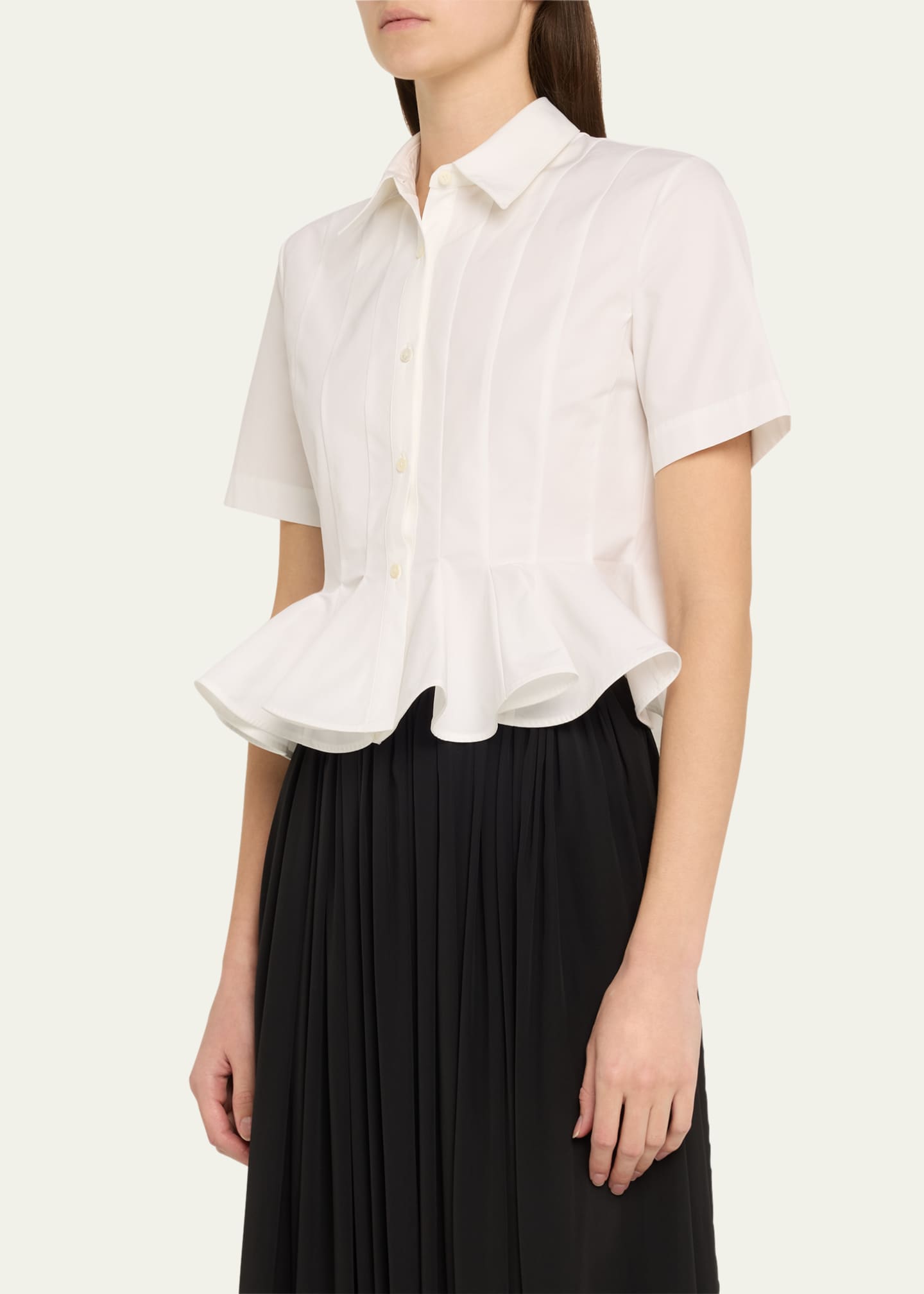 ASHLYN Lulu Half-Sleeve Peplum Blouse - Bergdorf Goodman