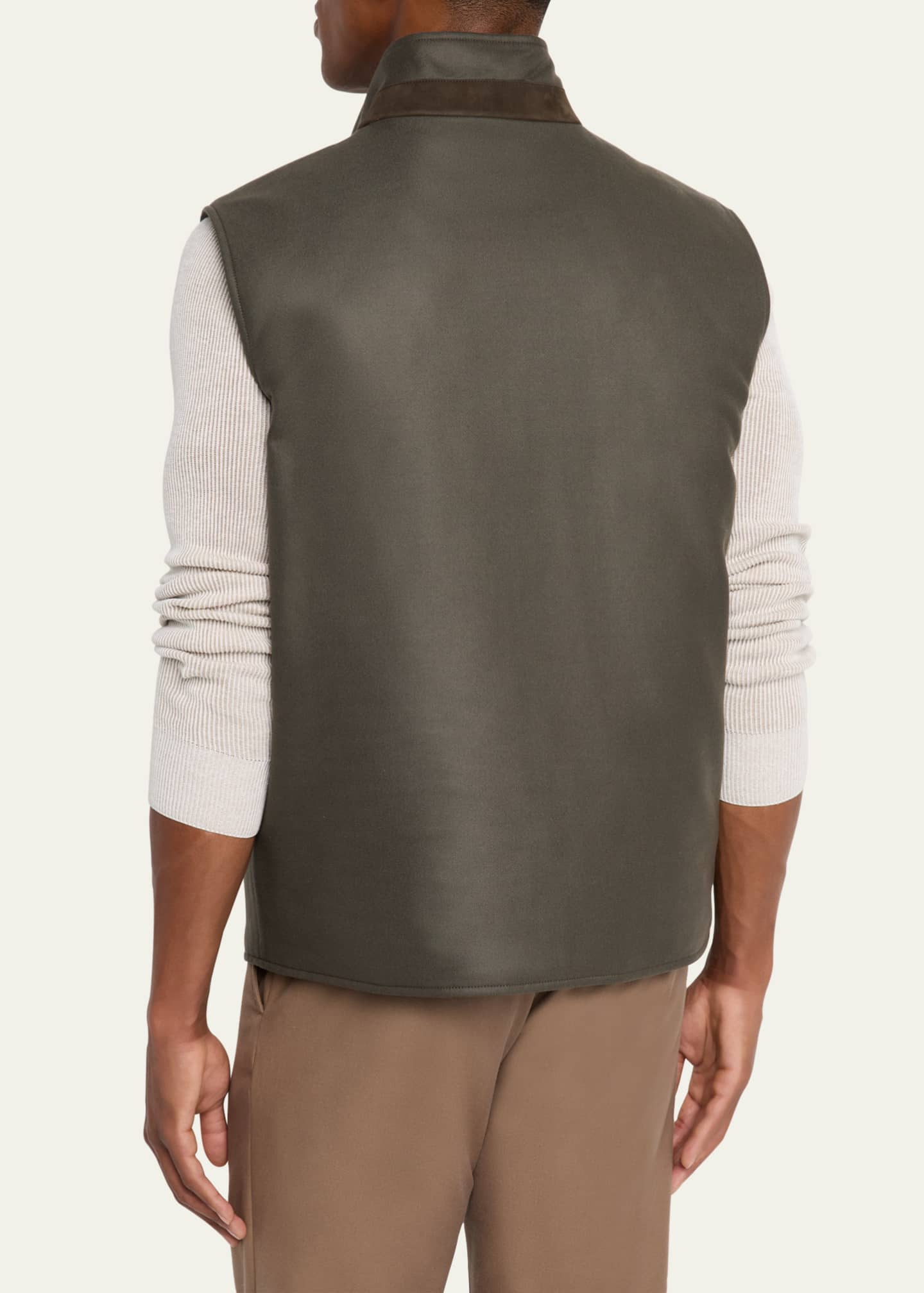 Loro Piana Men's Grian Gifts of Kings Reversible Full-Zip Vest ...