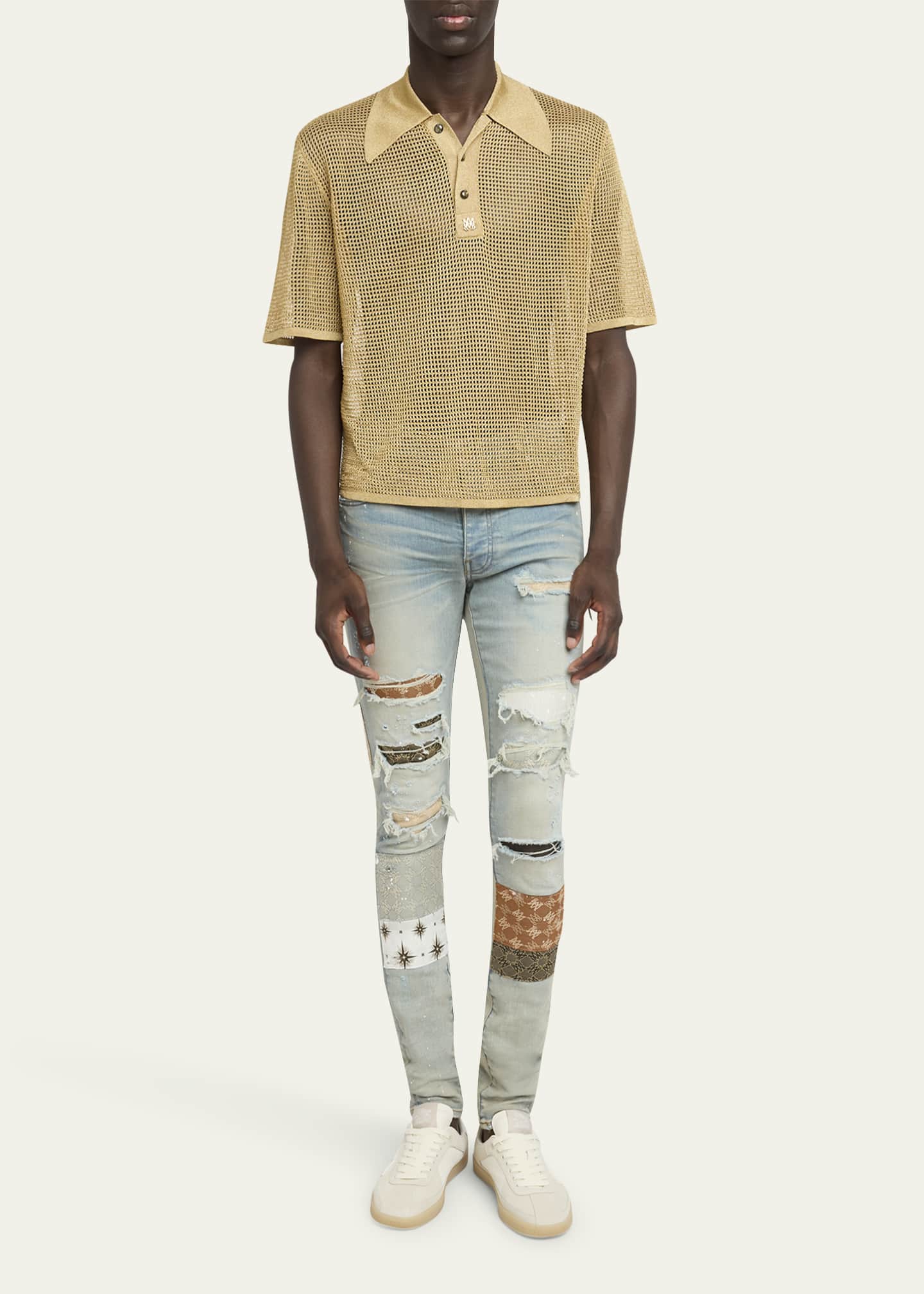 Amiri Men's MA Quad Art Patch Skinny Jeans - Bergdorf Goodman