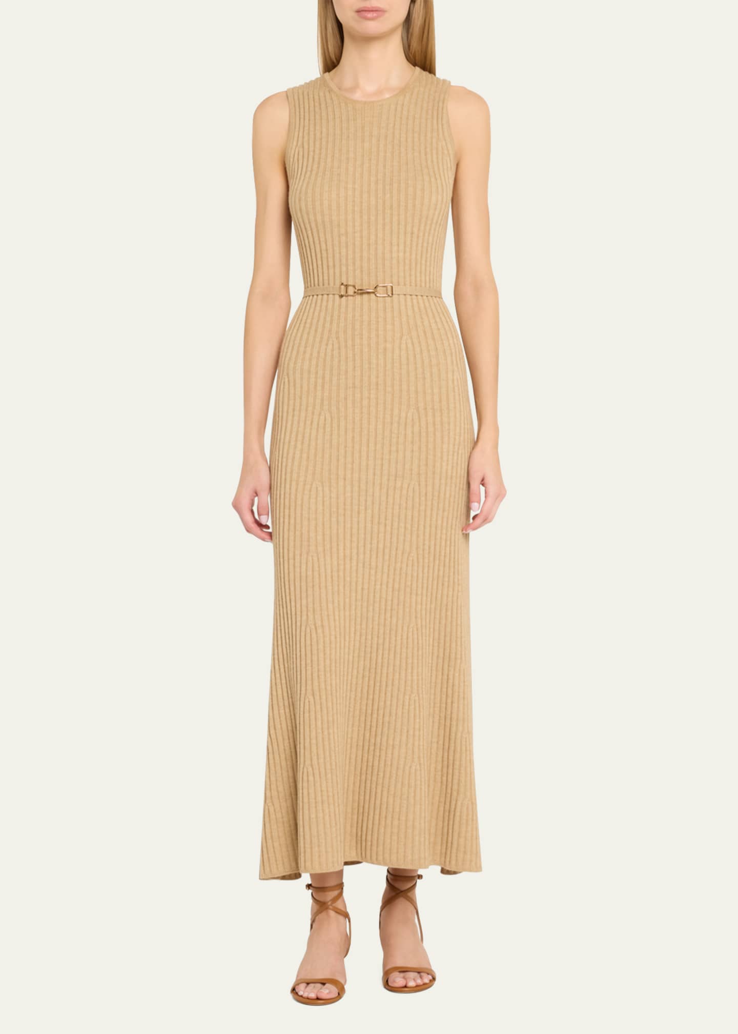 Stuart Weitzman Nudist Leather Ankle-Wrap Sandals - Bergdorf Goodman