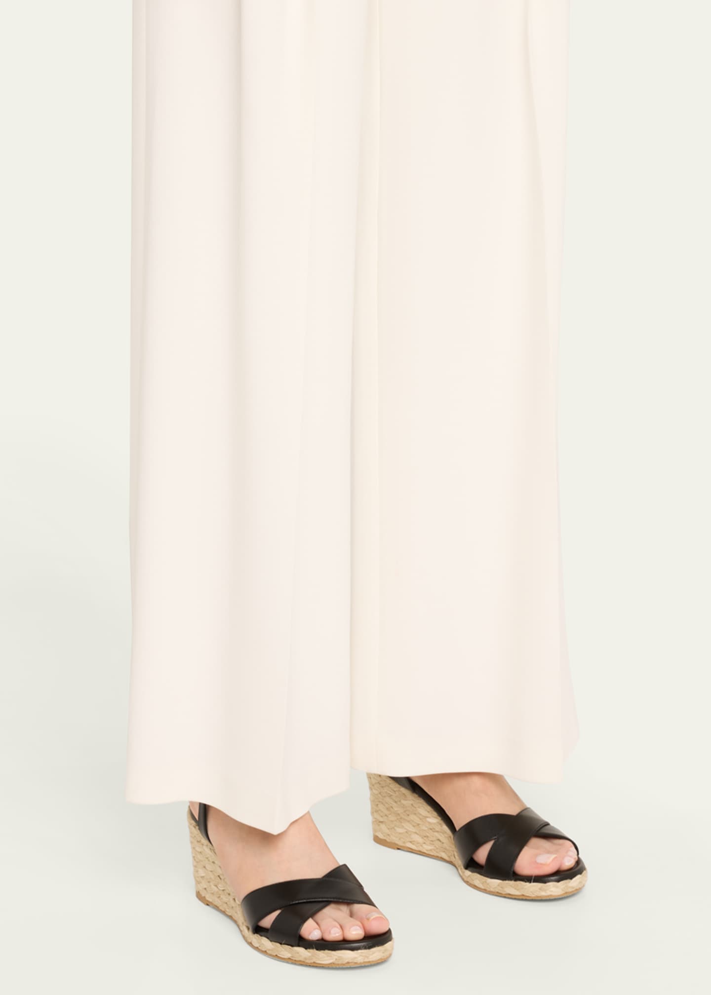 Stuart Weitzman Dayna Leather Crisscross Espadrille Sandals - Bergdorf ...