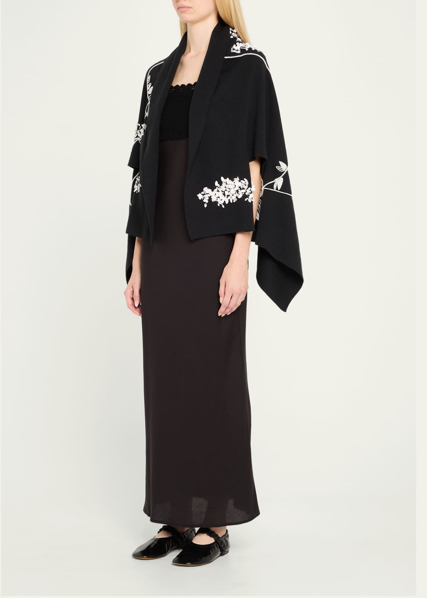 BERNADETTE Shirene Embroidered Cashmere Shawl - Bergdorf Goodman