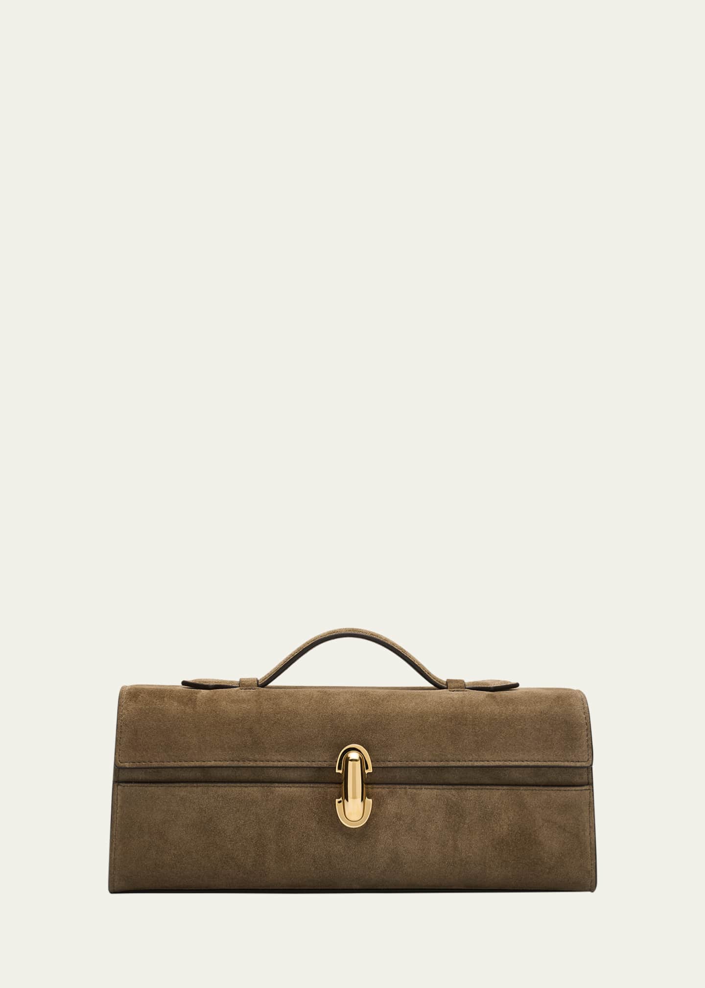 Savette Slim Symmetry Pochette Suede Top-Handle Bag - Bergdorf Goodman