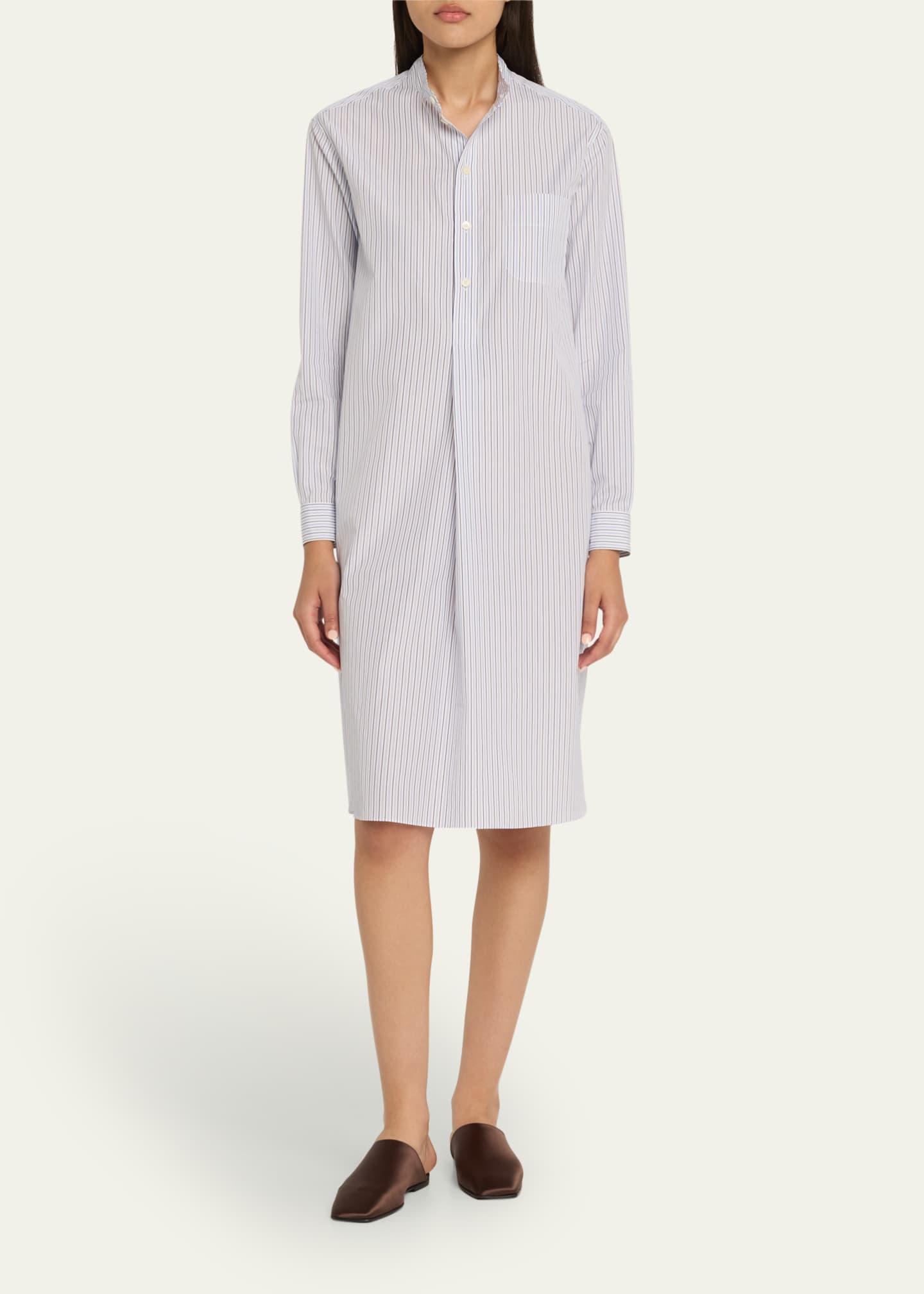 Loro Piana Catlin Devon Stripe Poplin Tunic Dress - Bergdorf Goodman
