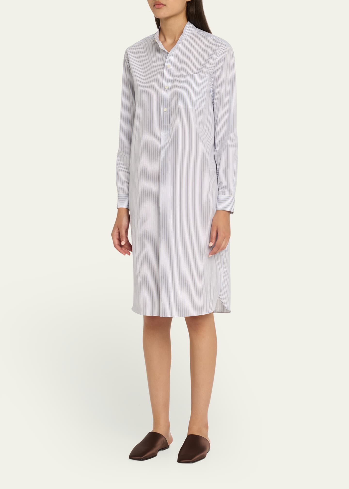 Loro Piana Catlin Devon Stripe Poplin Tunic Dress - Bergdorf Goodman