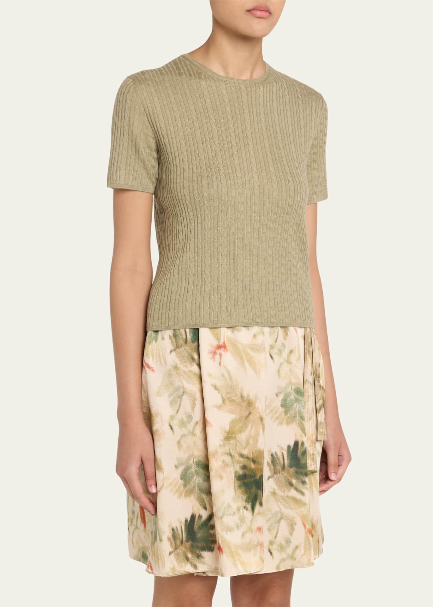 Loro Piana Rimella Cable-Knit Crewneck Sweater - Bergdorf Goodman