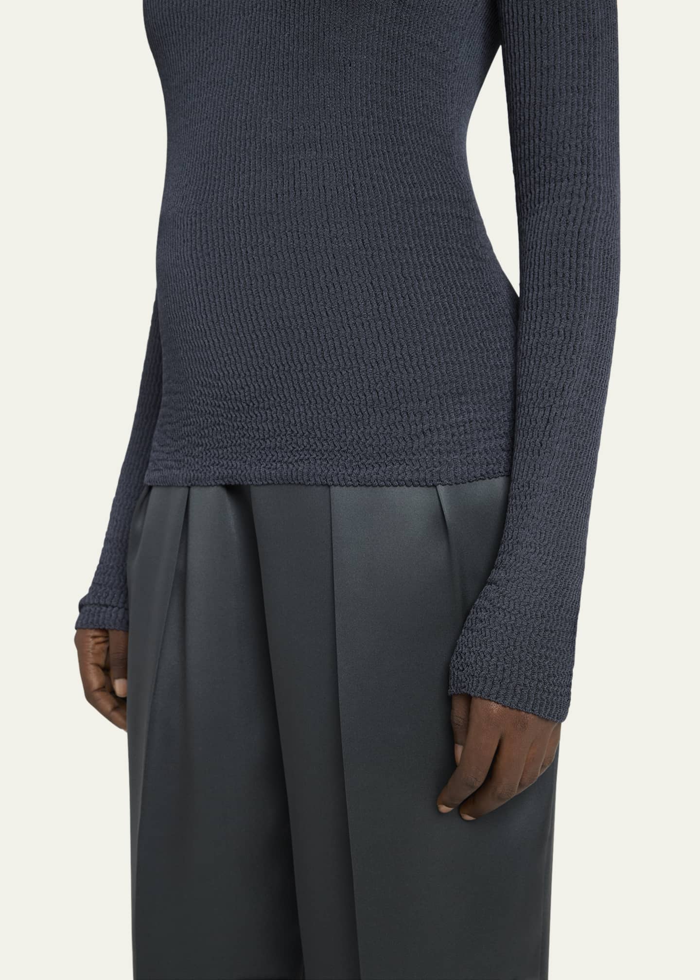 Giorgio Armani Textured Viscose-Blend Sweater - Bergdorf Goodman