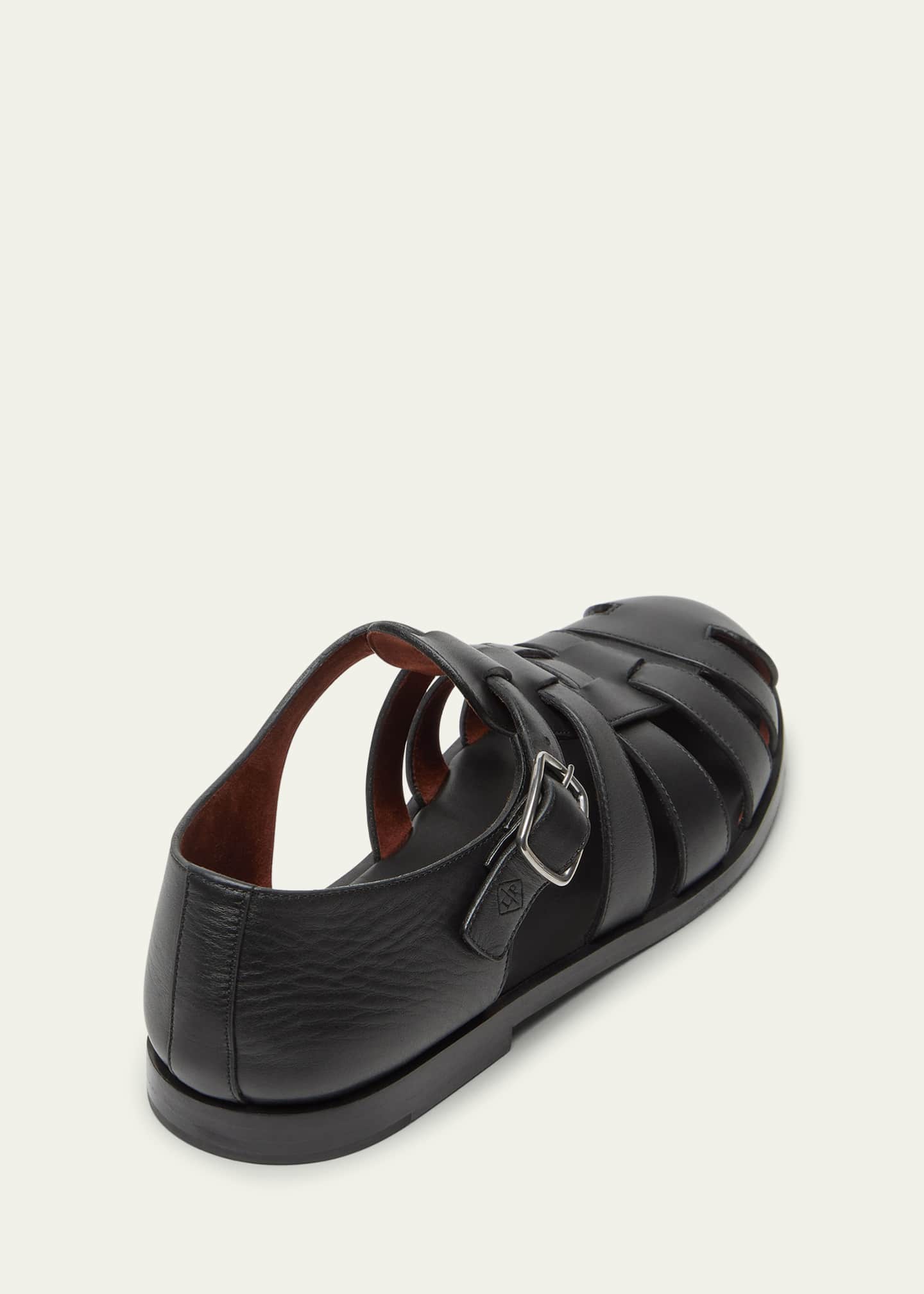 Loro Piana Men's Maxime Walk Leather Sandals - Bergdorf Goodman
