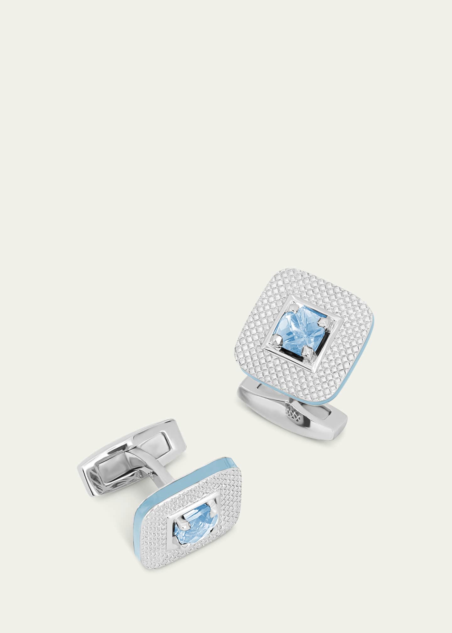 Tateossian Men's Aquamarine Refratto Cufflinks - Bergdorf Goodman