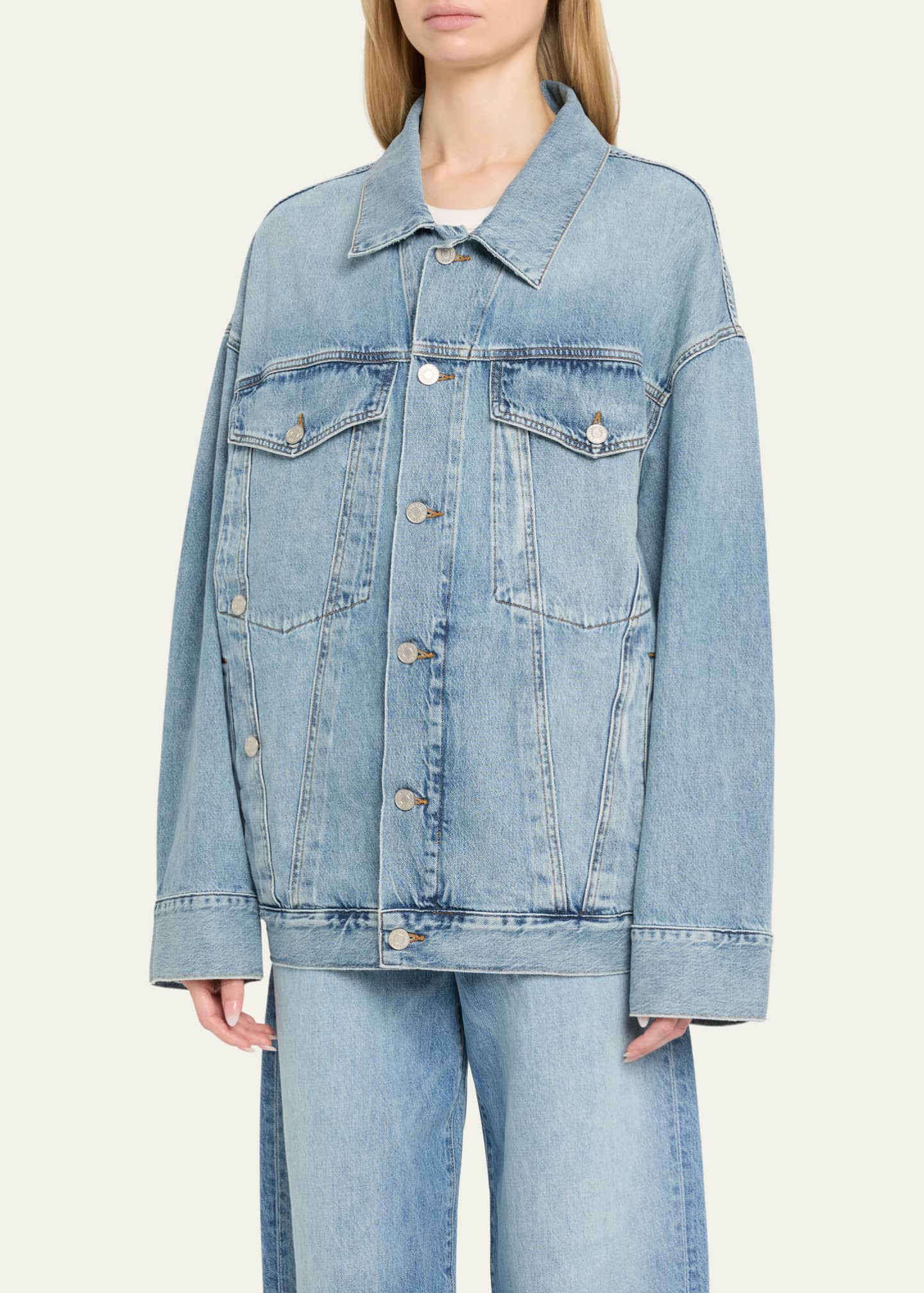 AGOLDE Wayne Reworked Vintage Denim Jacket - Bergdorf Goodman