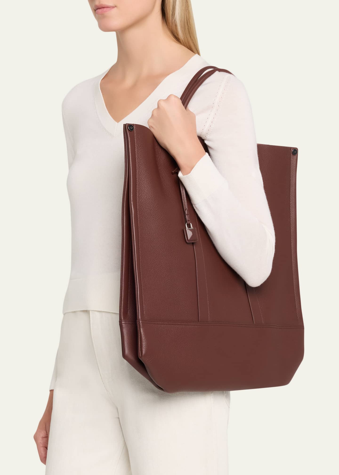 Loro Piana Beam Leather Tote Bag - Bergdorf Goodman