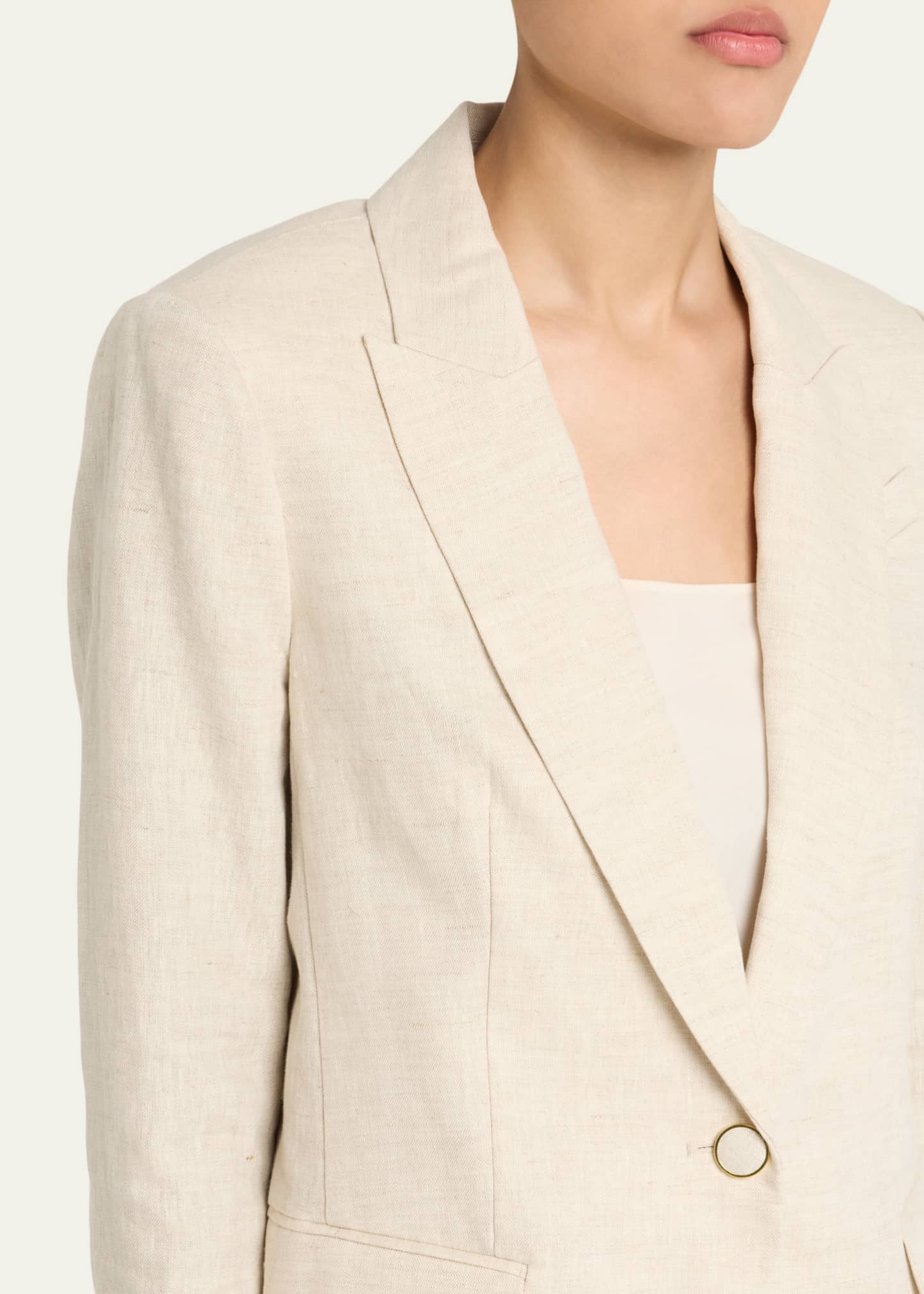 Milly Alexa Single-Button Linen Blend Blazer - Bergdorf Goodman