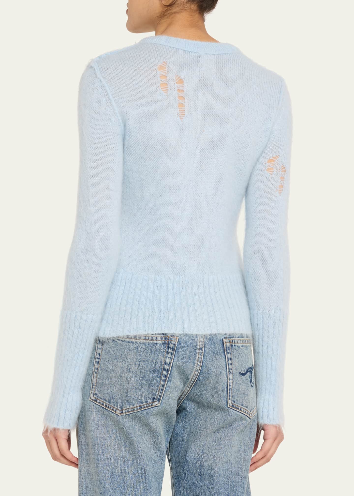 R13 Shrunken Distressed Cardigan - Bergdorf Goodman