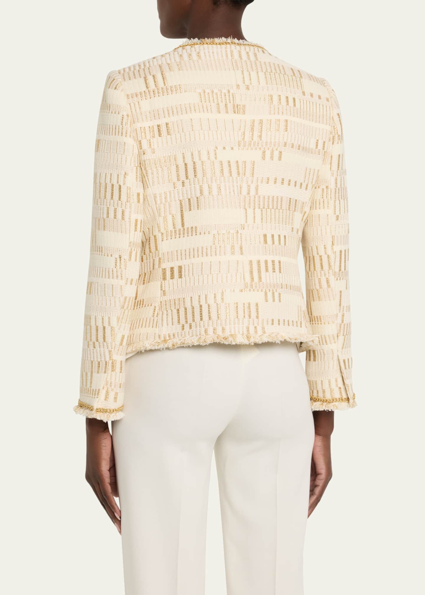 Kobi Halperin Kosta Metallic Chain-Trim Jacket - Bergdorf Goodman