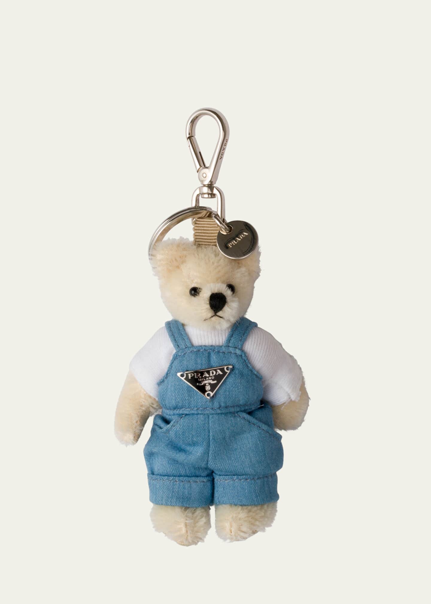 Prada Men's Edo Teddy Plush Bag Charm - Bergdorf Goodman