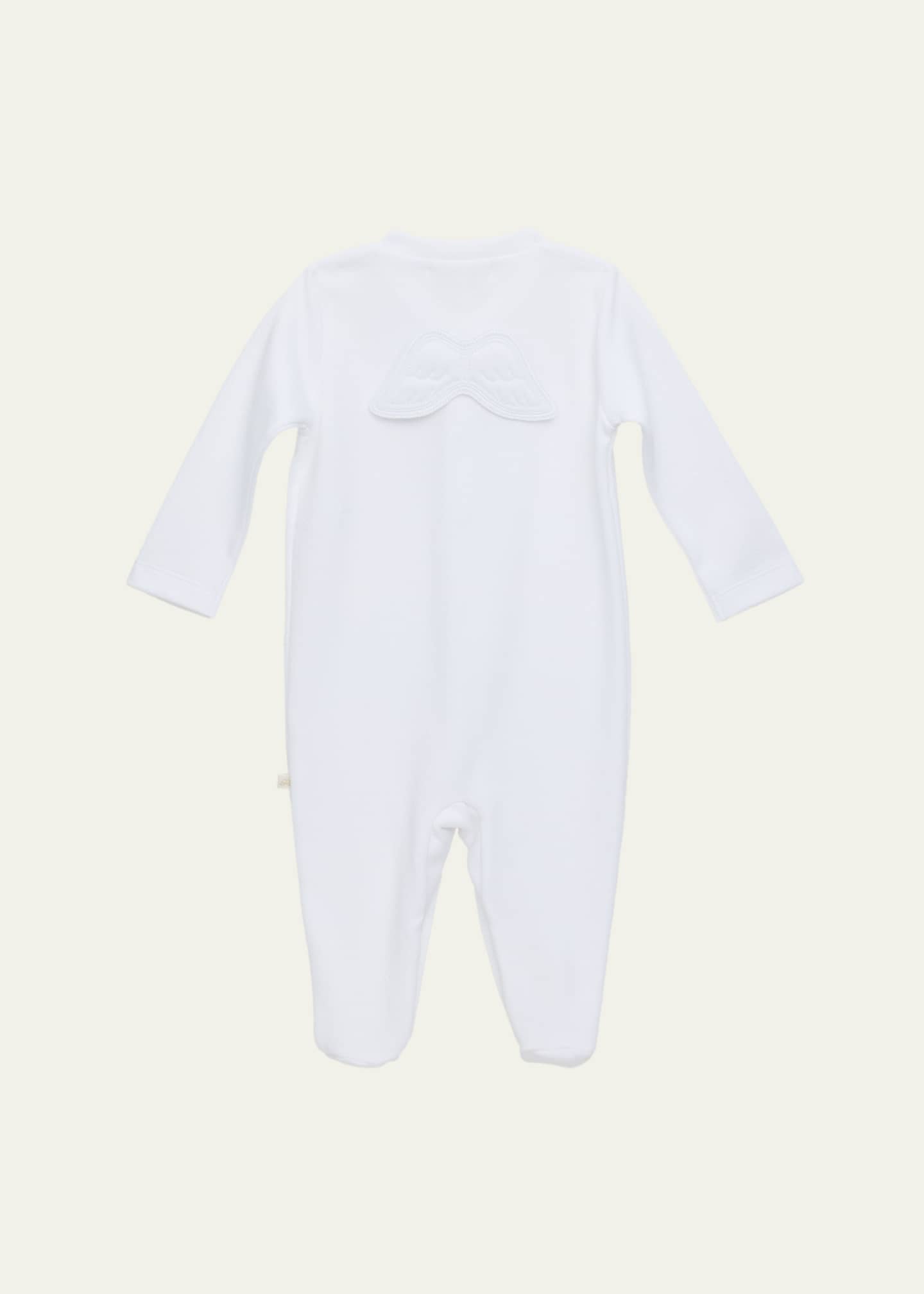 Marie Chantal Kid's Pointelle Embroidered Angel Wing Footie, Size ...