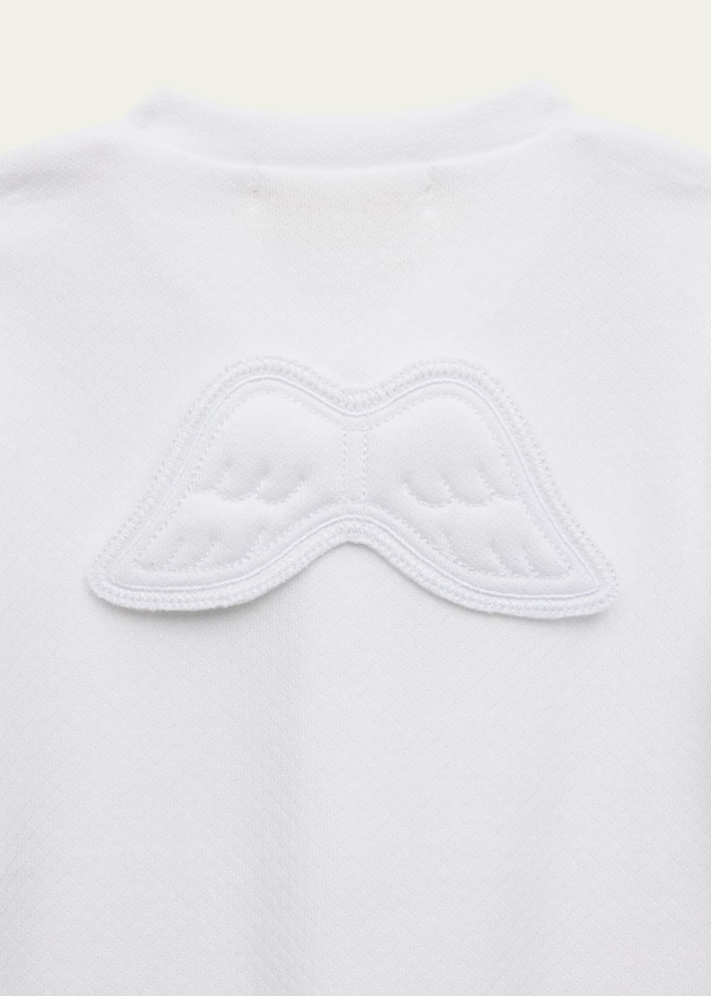 Marie Chantal Kid's Pointelle Embroidered Angel Wing Footie, Size ...