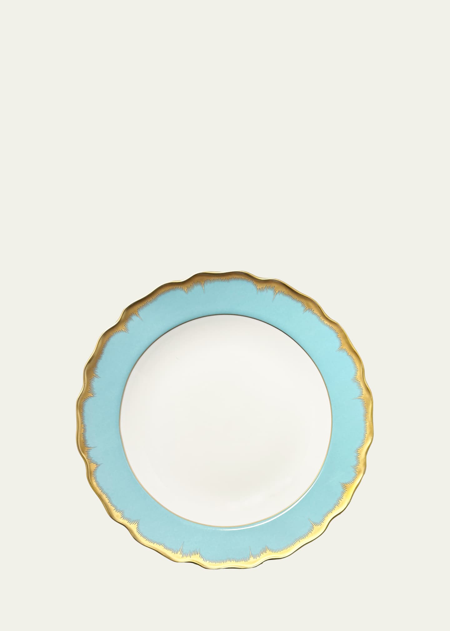 Mottahedeh Chelsea Feather Turquoise Dinner Plate - Bergdorf Goodman
