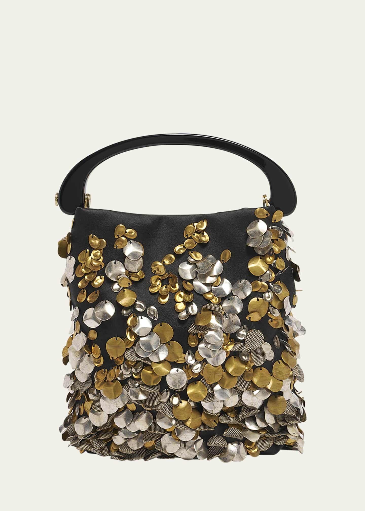 Dries Van Noten Crisp Embellished Leather Top-Handle Bag - Bergdorf Goodman
