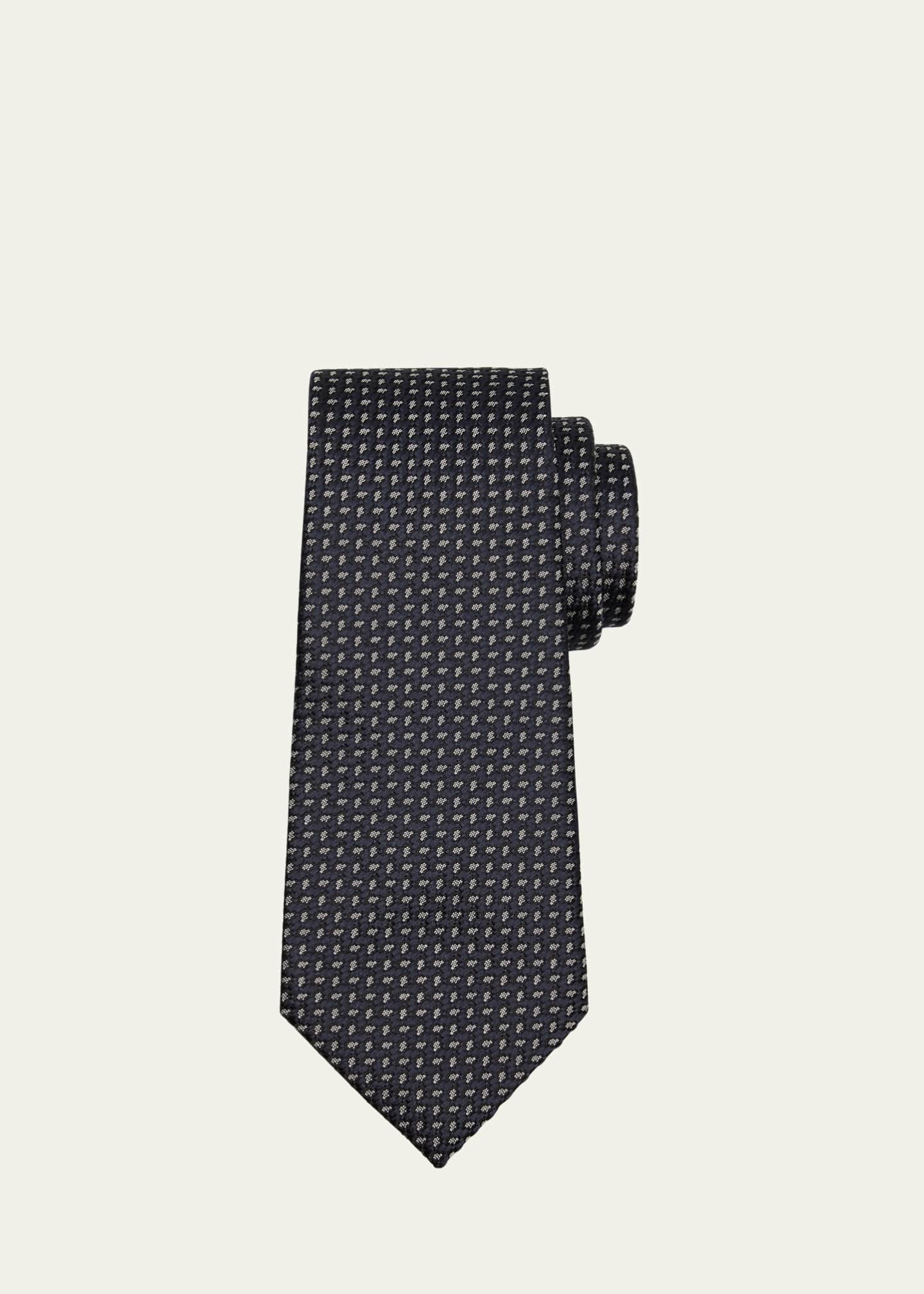 ZEGNA Men's Micro-Jacquard Silk Tie - Bergdorf Goodman