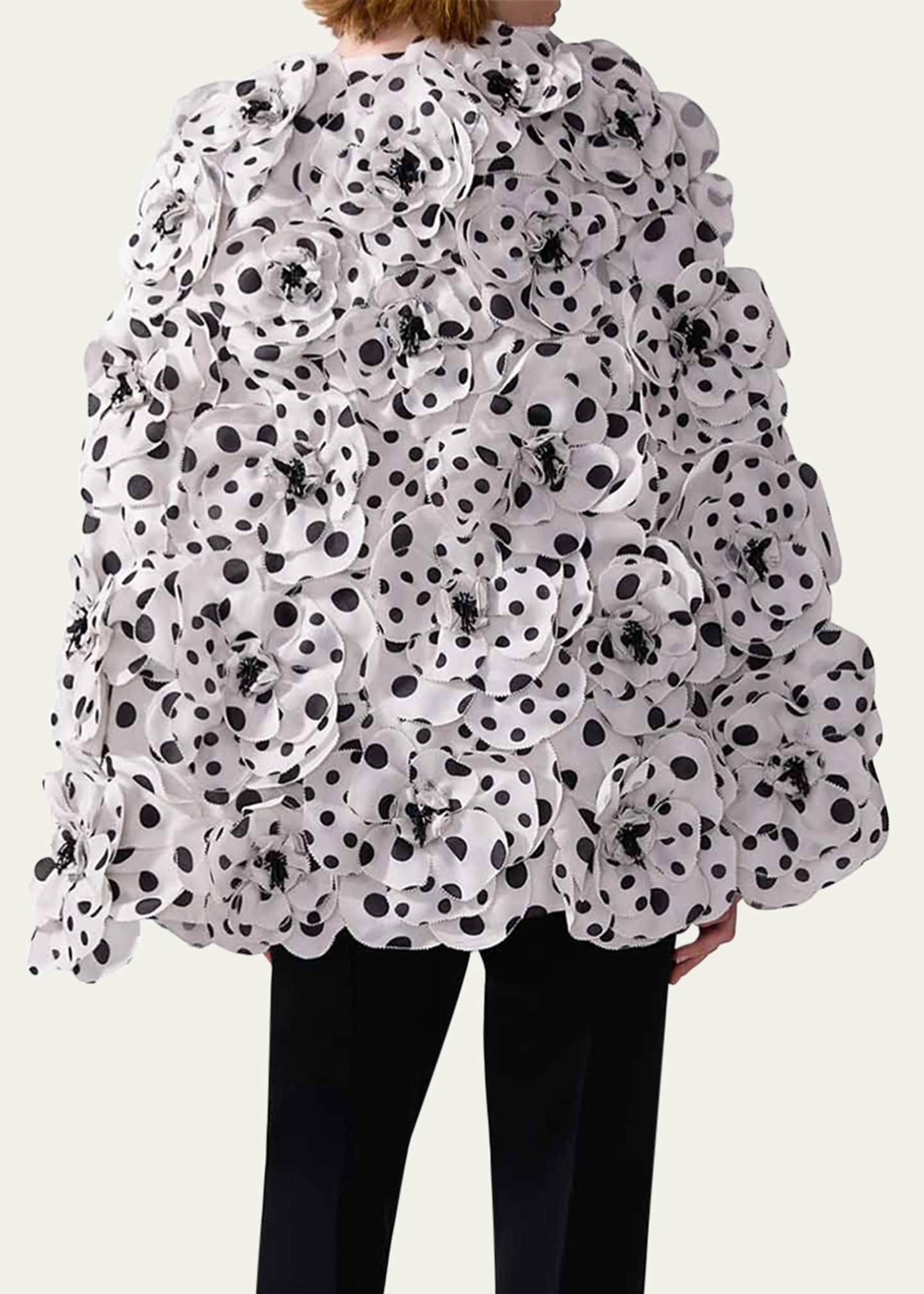 Carolina Herrera Polka Dot Ruffle Mini Cape - Bergdorf Goodman