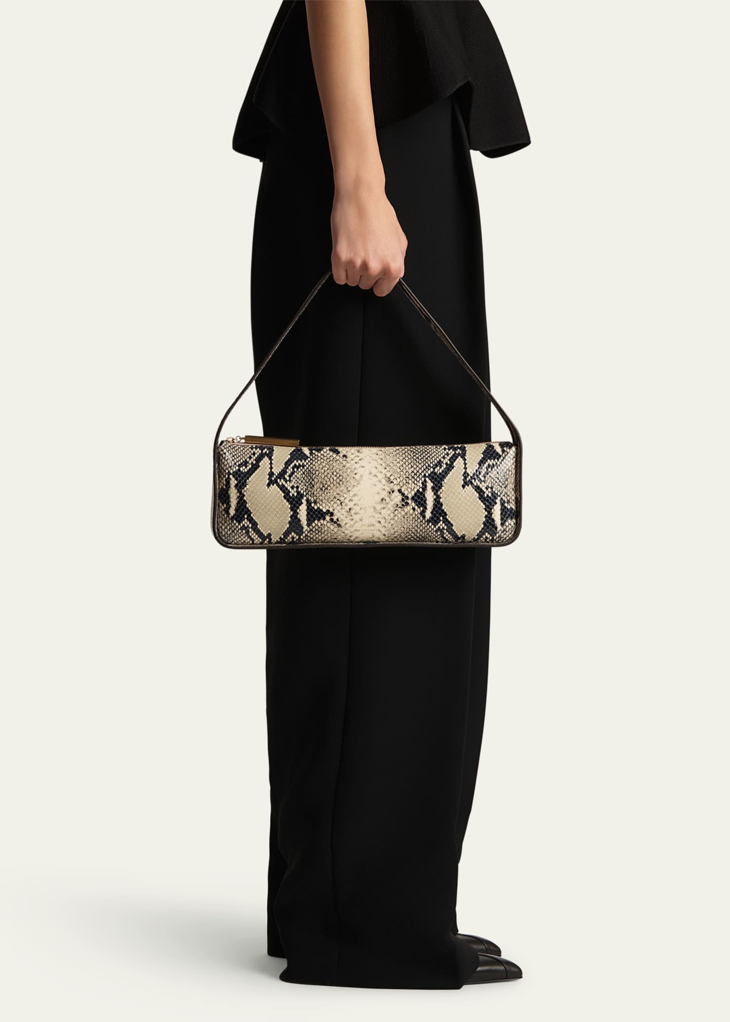 Khaite Lori Python-Embossed Leather Shoulder Bag - Bergdorf Goodman