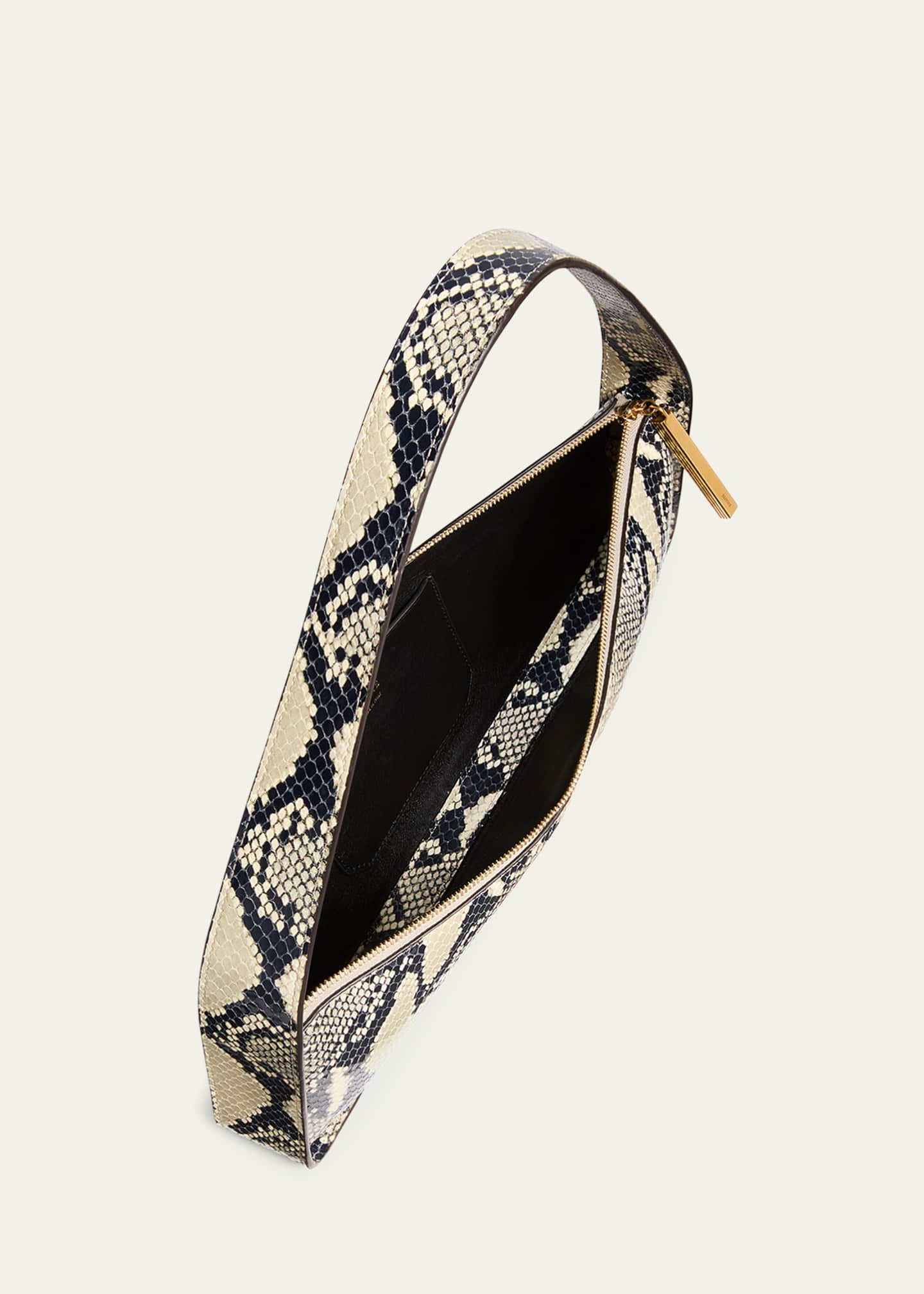 Khaite Lori Python-Embossed Leather Shoulder Bag - Bergdorf Goodman