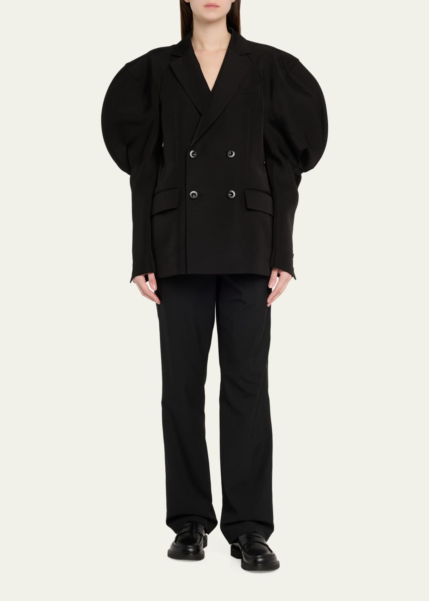 SACAI Double Breasted Double-Faced Jacket - Bergdorf Goodman