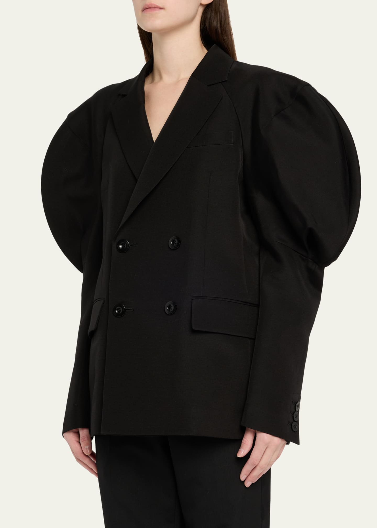 SACAI Double Breasted Double-Faced Jacket - Bergdorf Goodman
