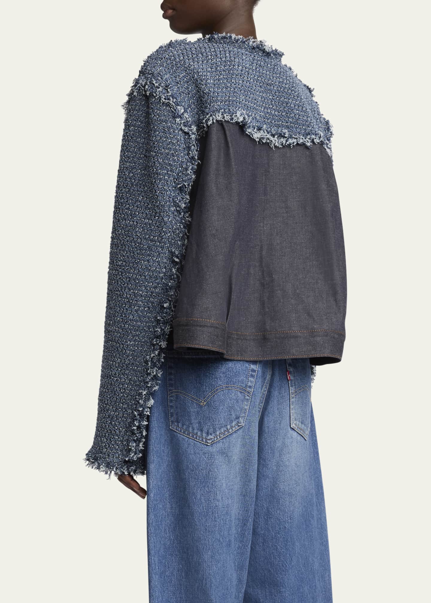 SACAI Denim Punching Jacket - Bergdorf Goodman