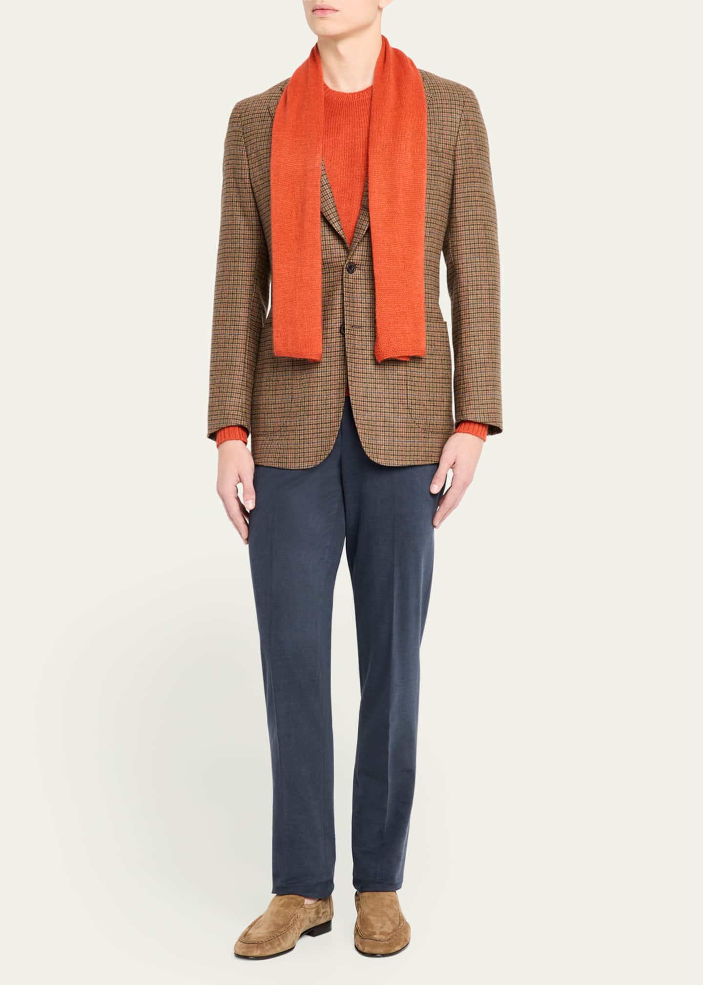 Anderson & Sheppard Men's Muskox Knitted Scarf - Bergdorf Goodman