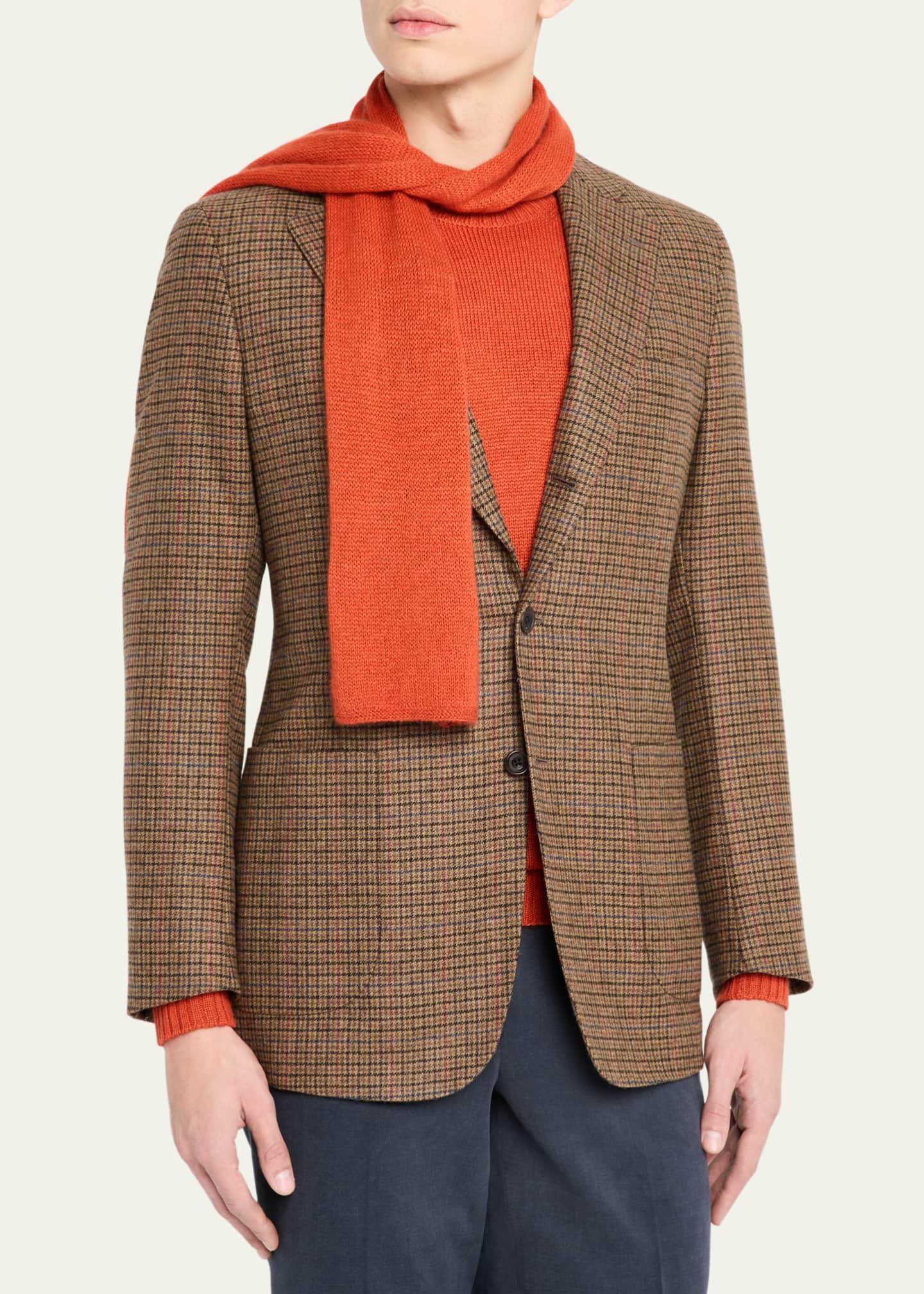 Anderson & Sheppard Men's Muskox Knitted Scarf - Bergdorf Goodman