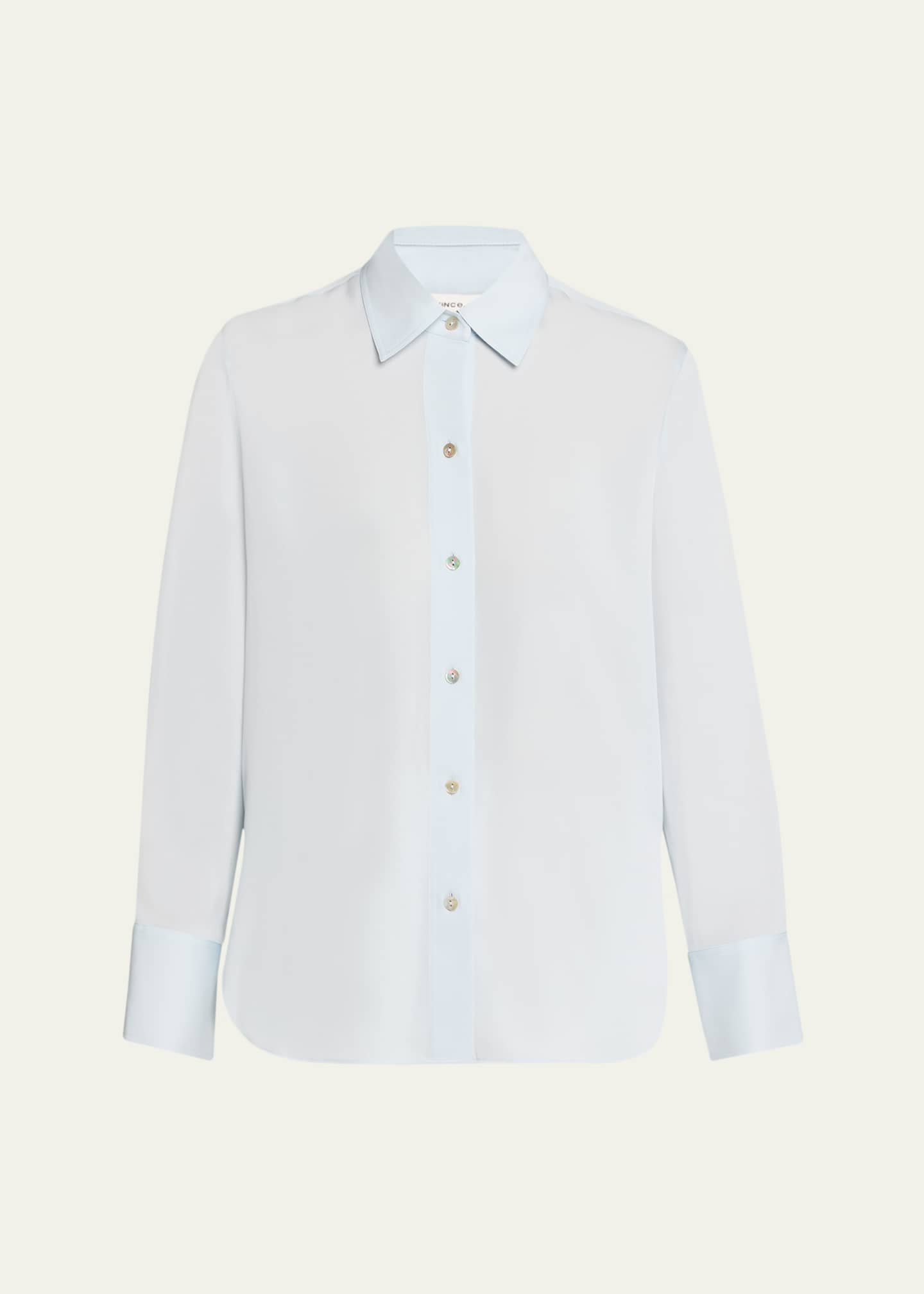 Vince Classic Button-Front Blouse - Bergdorf Goodman