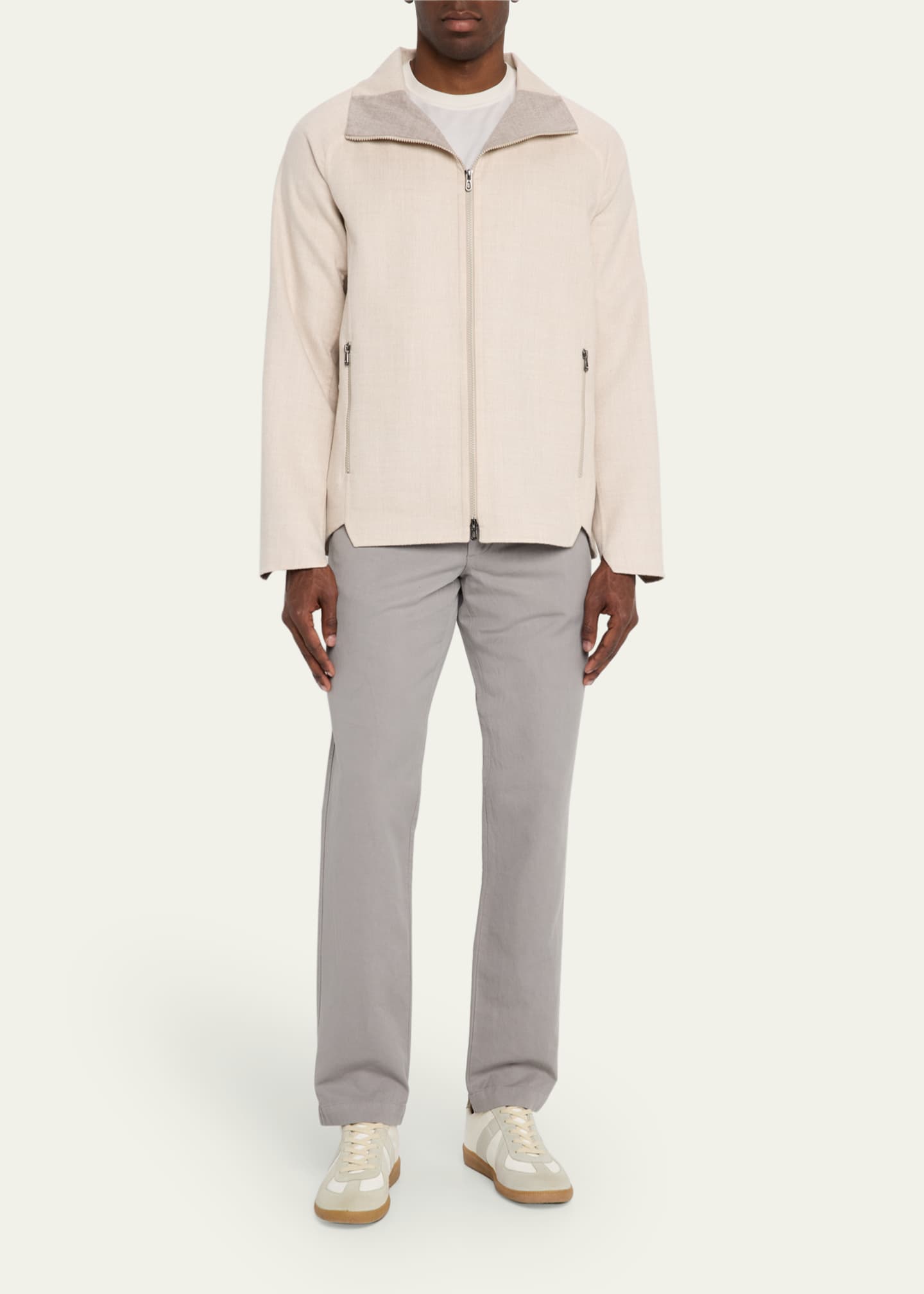 Sease Men's Biker Double Virgin Wool Bomber Jacket - Bergdorf Goodman